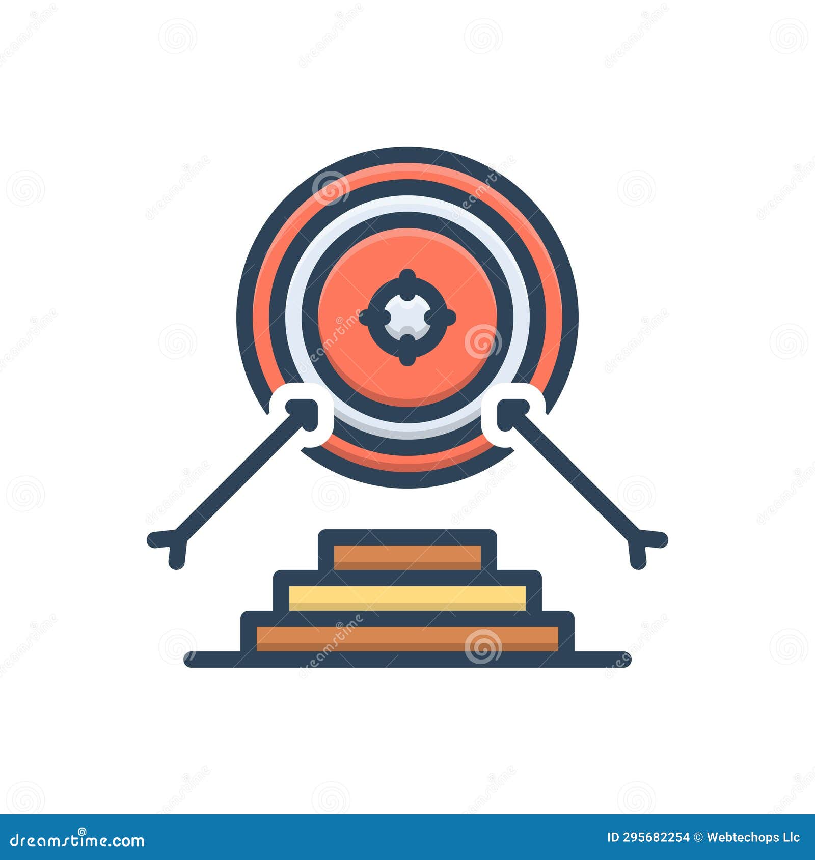 Color Illustration Icon for Mission, Target and Goal Stock Illustration ...