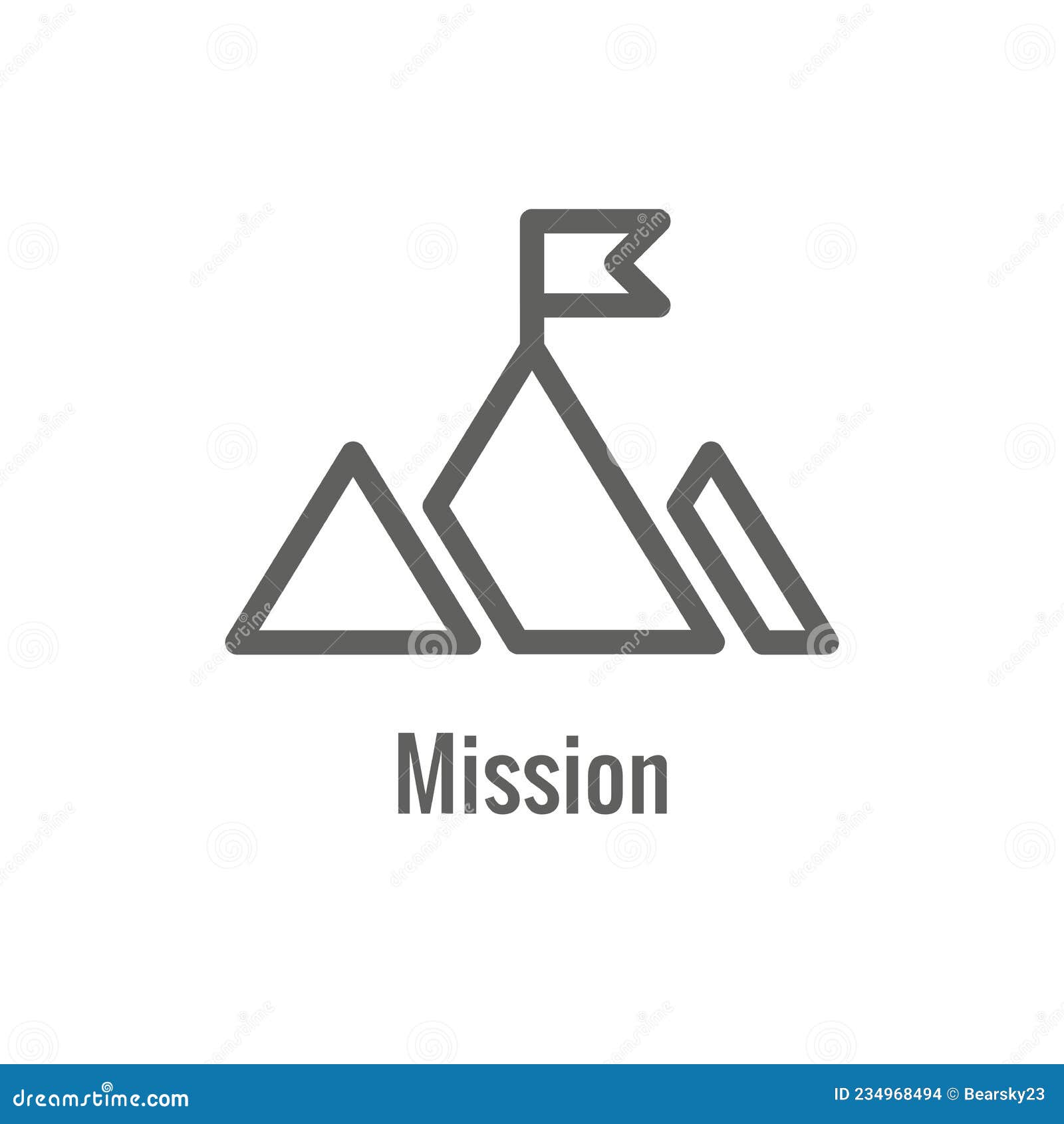 Mission Icon To Use with Core Values with Mission Statements Stock ...