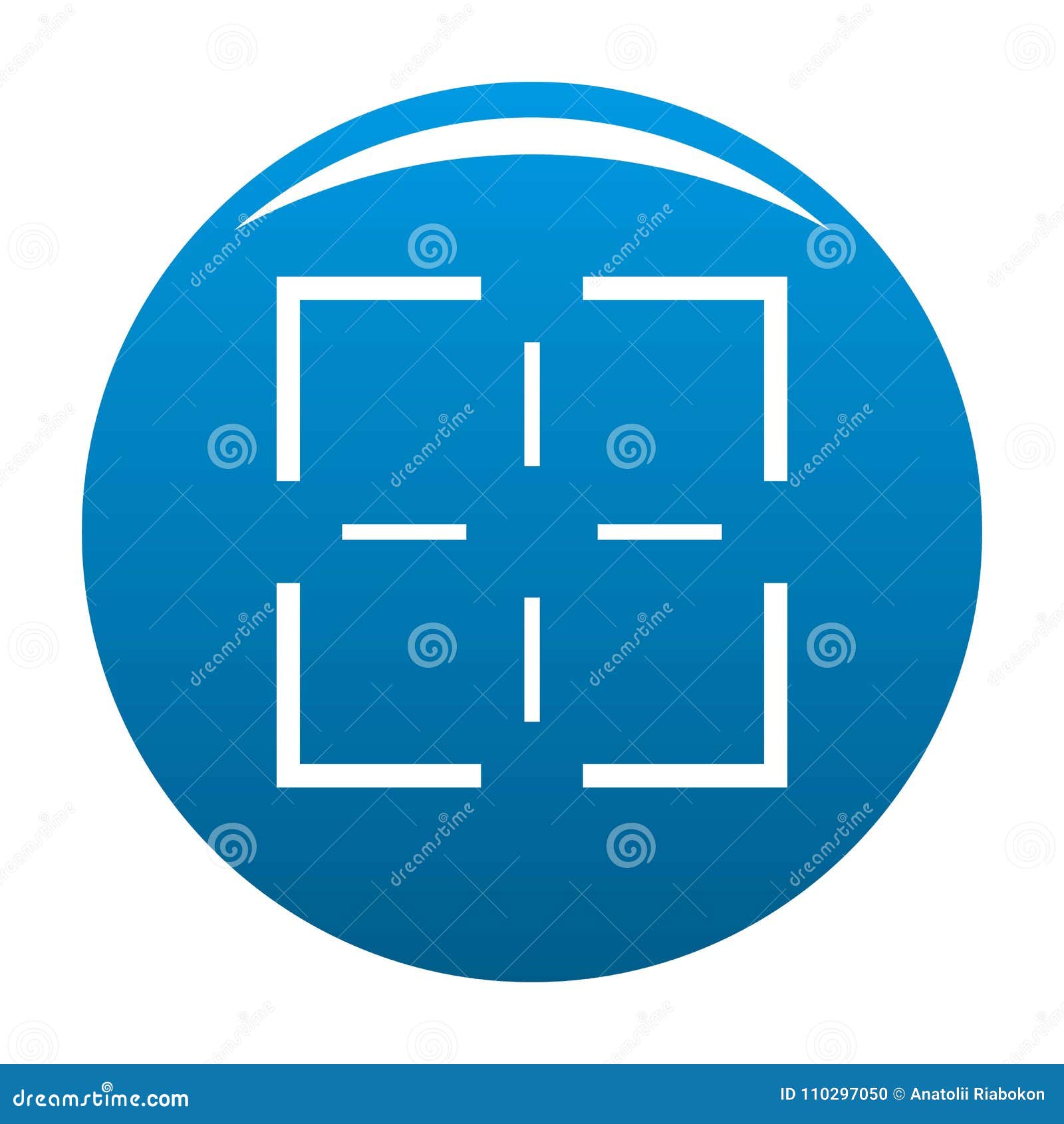 Mission icon blue vector stock vector. Illustration of vector - 110297050