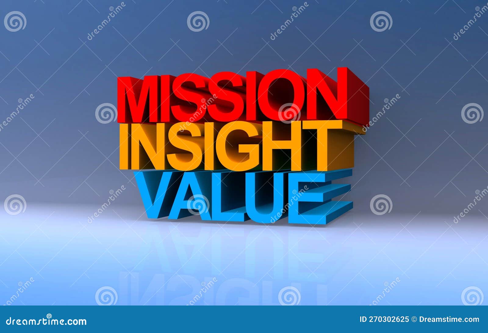 Mission Insight Value on Blue Stock Illustration - Illustration of word ...