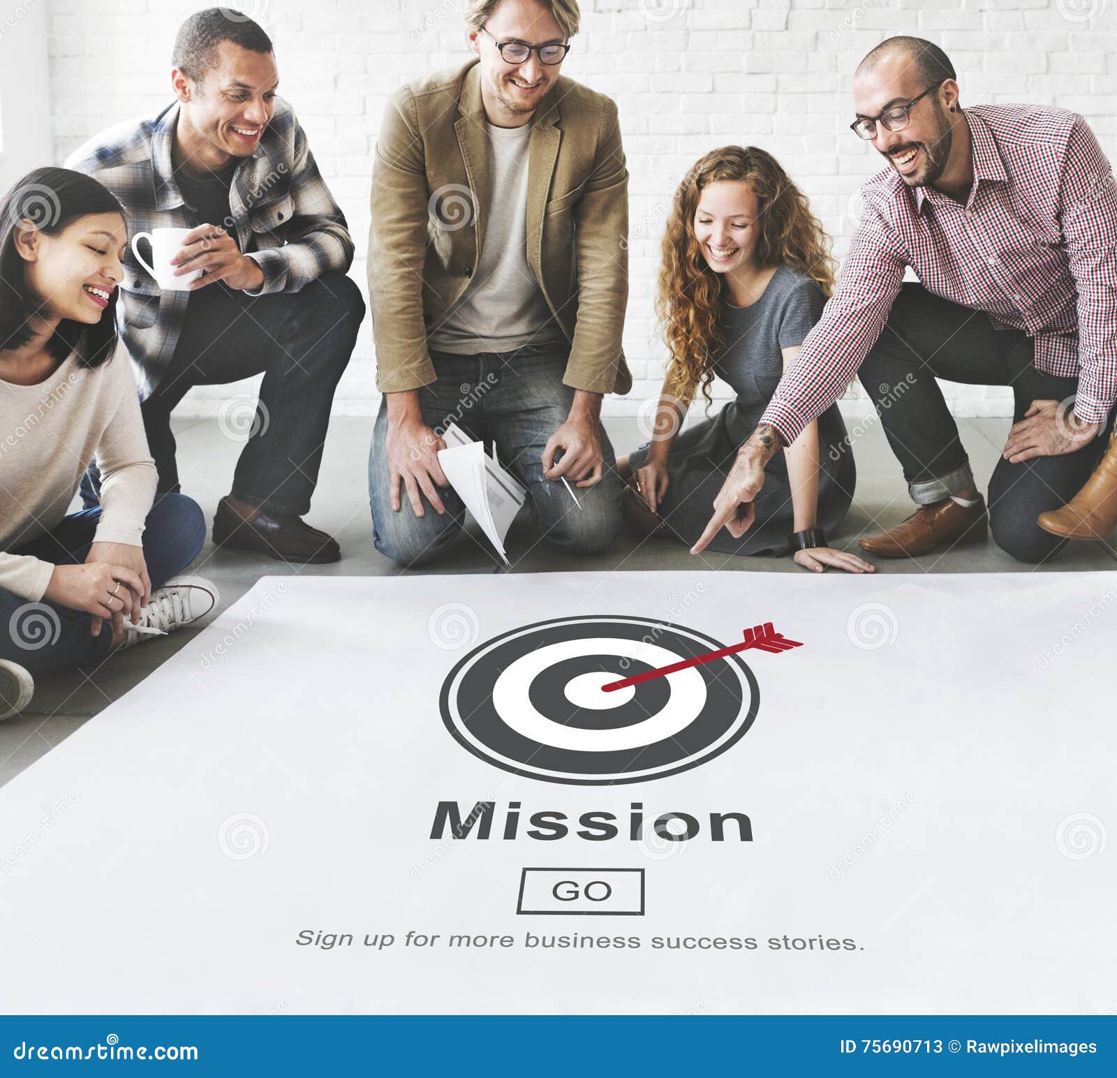 Mission Objective Goals Target Vision Strategy Concept Stock Image ...