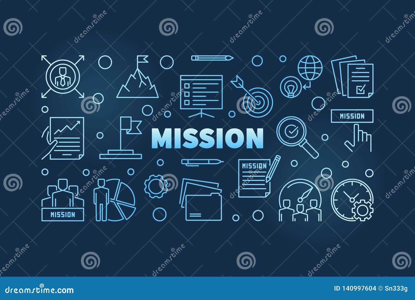 Dark Mission, Vision And Values Statement Diagram Schema Stock Image ...