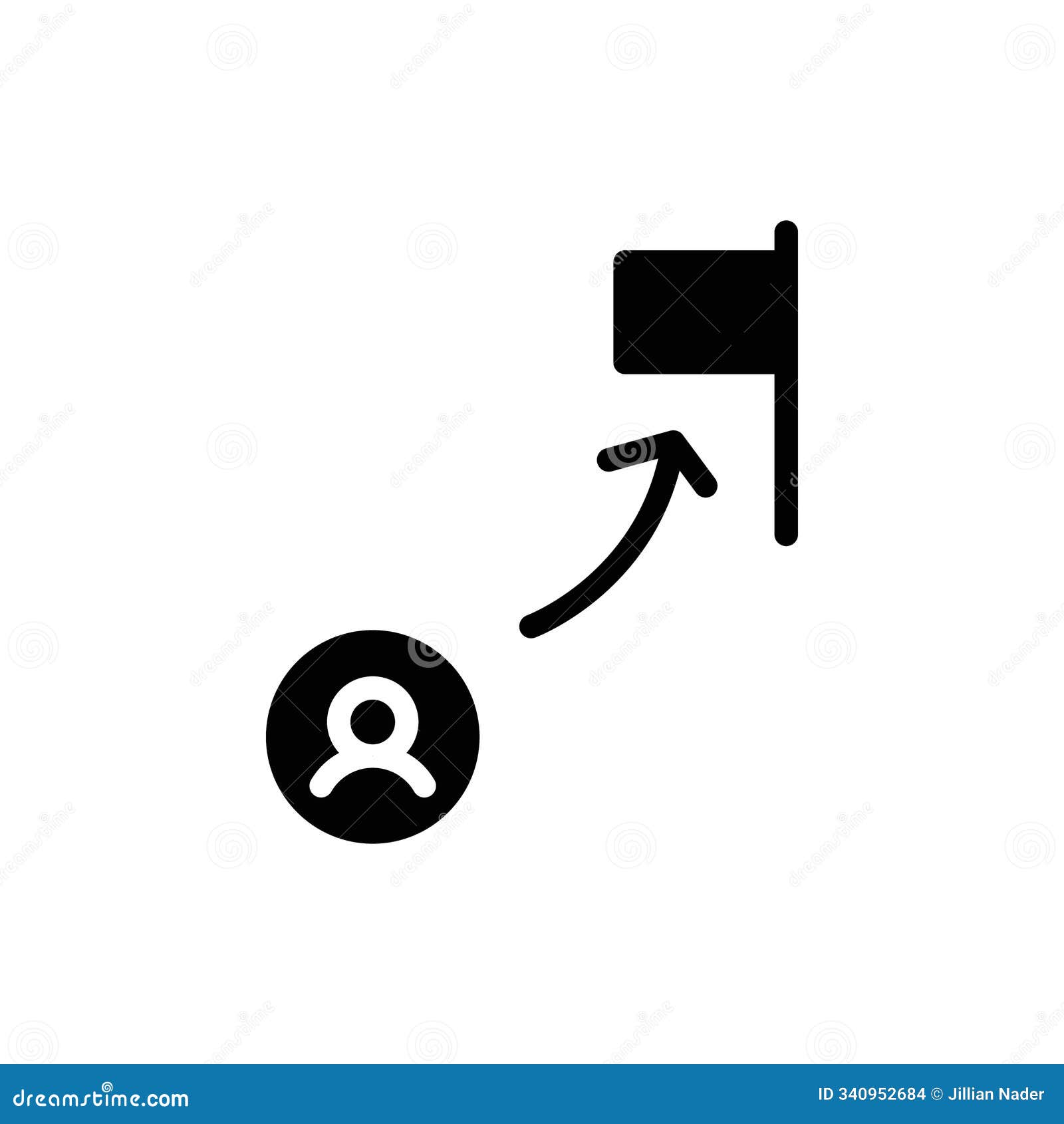 Mission Path Icon Web Design in Vector Stock Vector - Illustration of ...