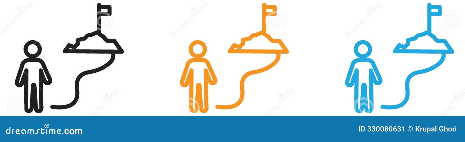 Mission Path Vector Logo Set Collection for Web App Ui Stock ...