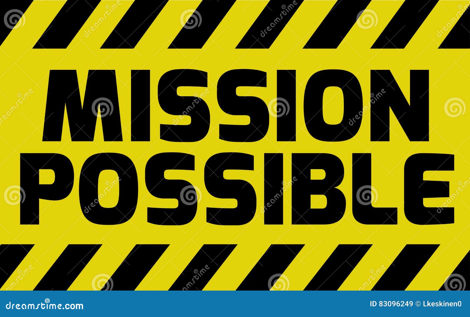 Mission Possible sign stock vector. Illustration of competition - 83096249