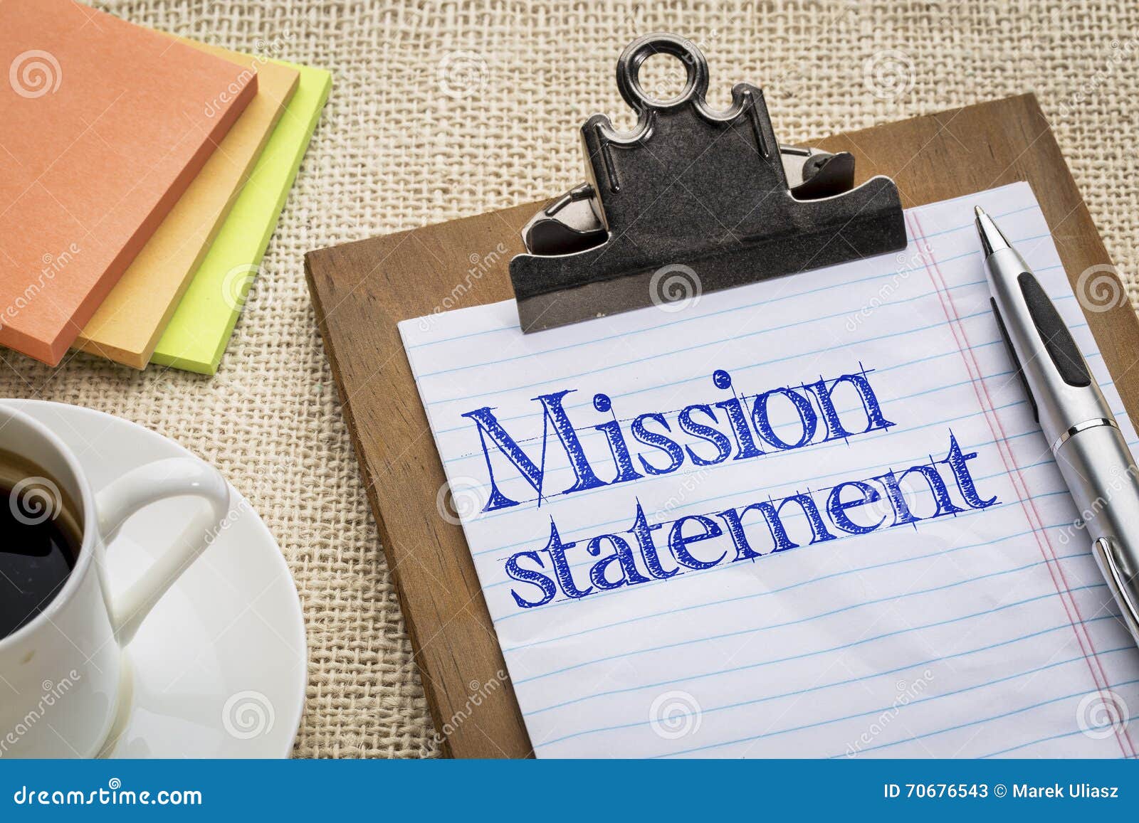 Mission Statement Text on Clipboard Stock Image - Image of concept ...