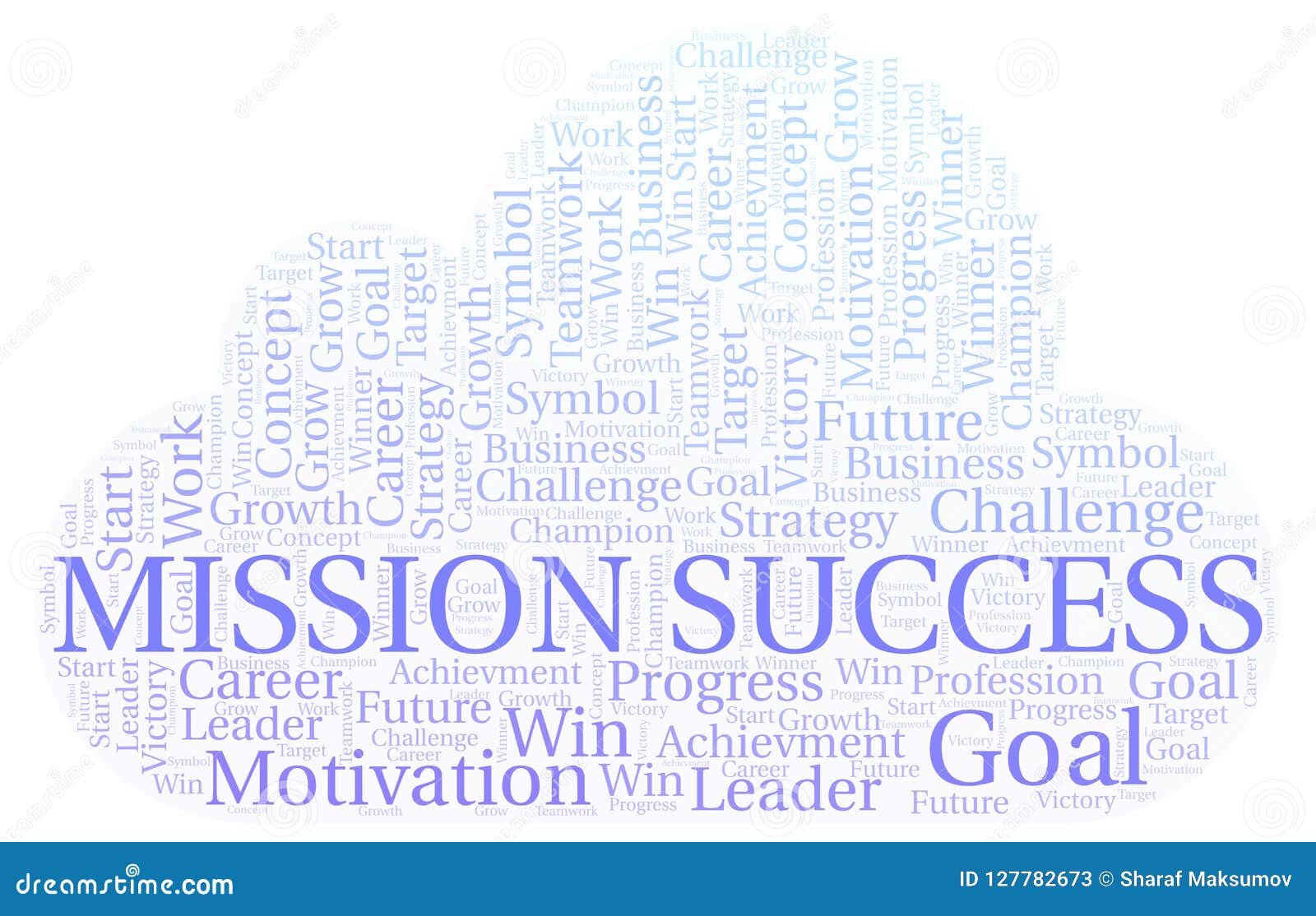 Mission Success Word Cloud. Stock Illustration - Illustration of ...