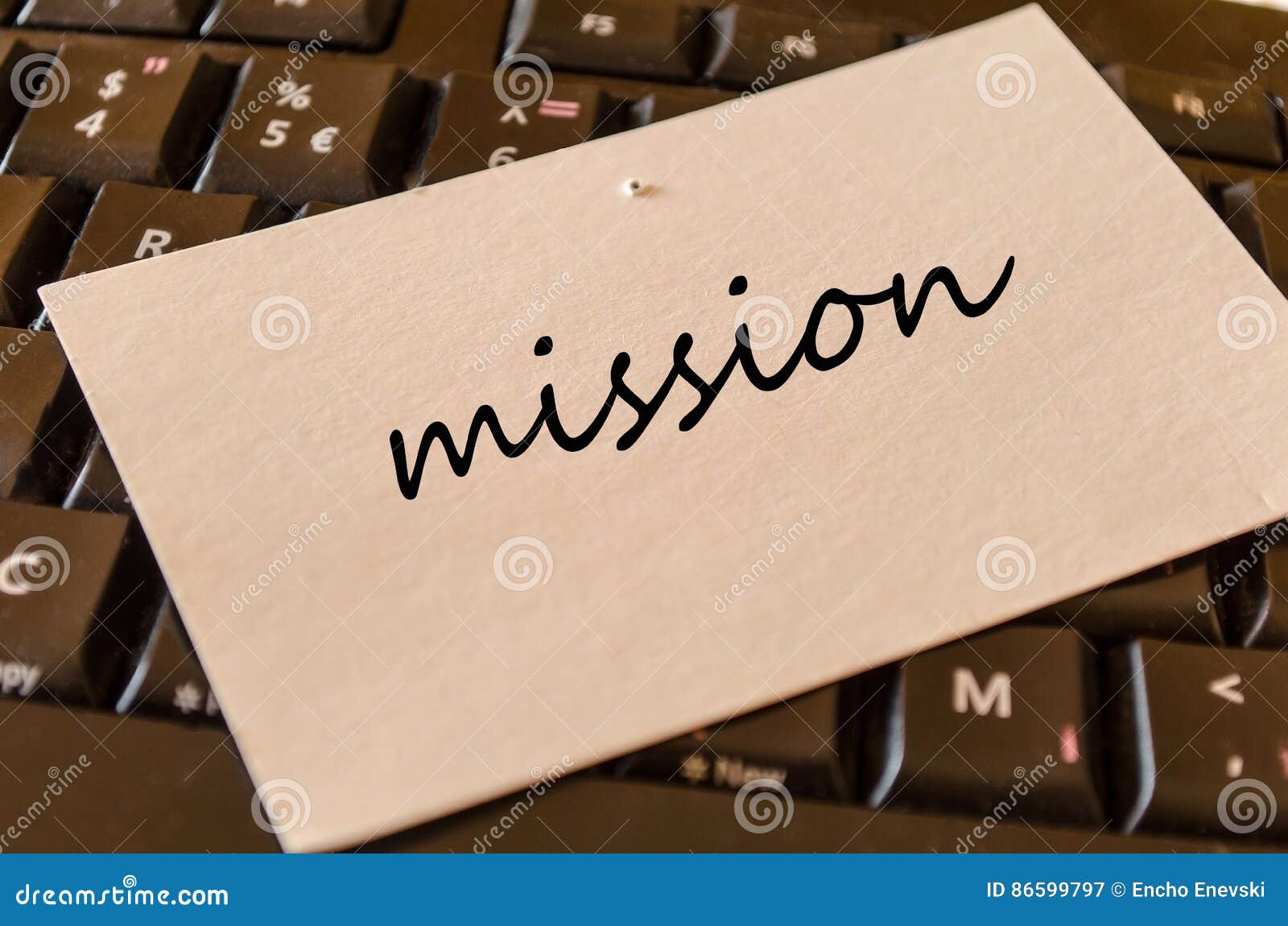 Mission Text Concept Over Keyboard Background Stock Image - Image of ...