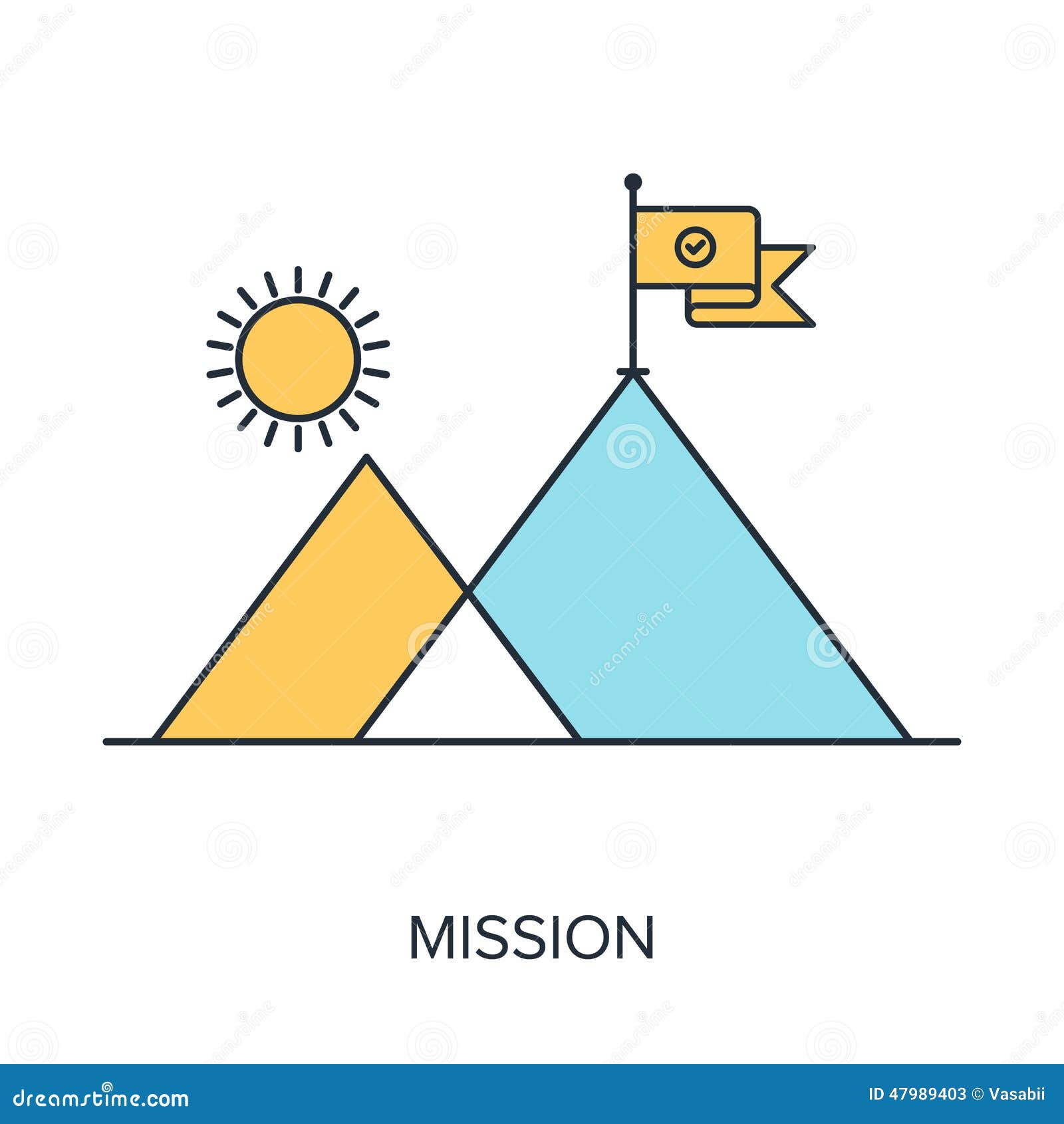 Mission stock vector. Illustration of customer, infographic - 47989403