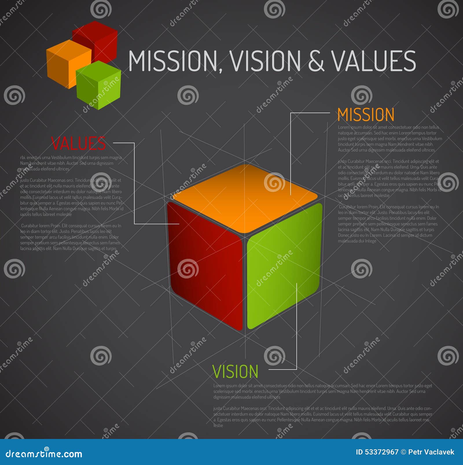 Infographic 3D Cube Diagram Chart, Graph. Cartoon Vector ...