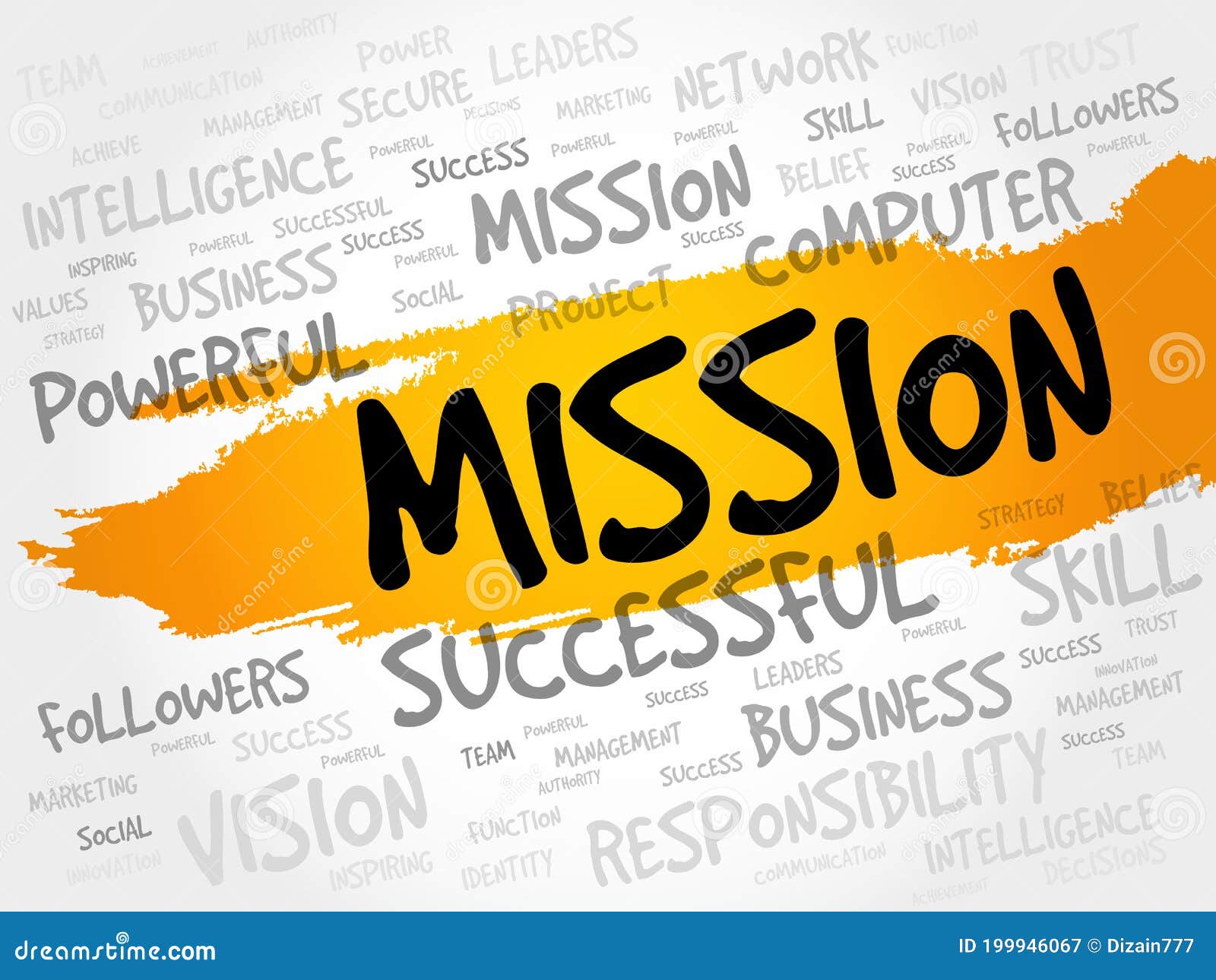 MISSION word cloud stock illustration. Illustration of competence ...