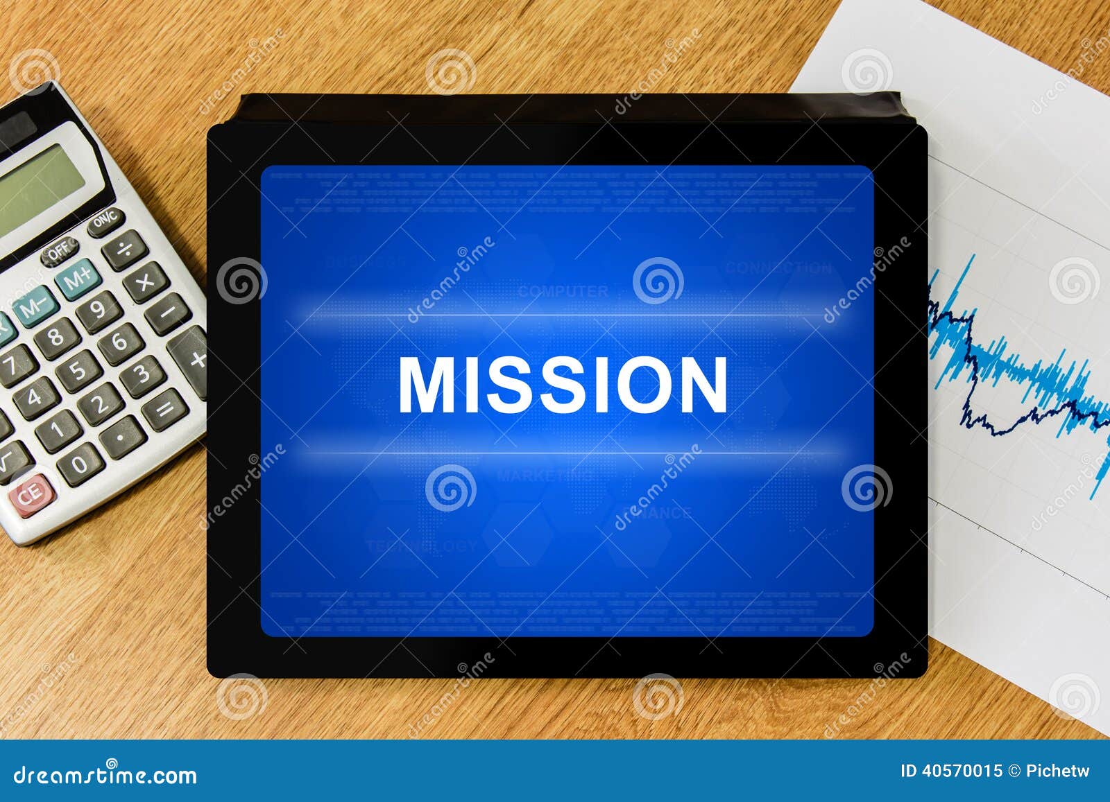 Mission Word on Digital Tablet Stock Image - Image of conflict, option ...