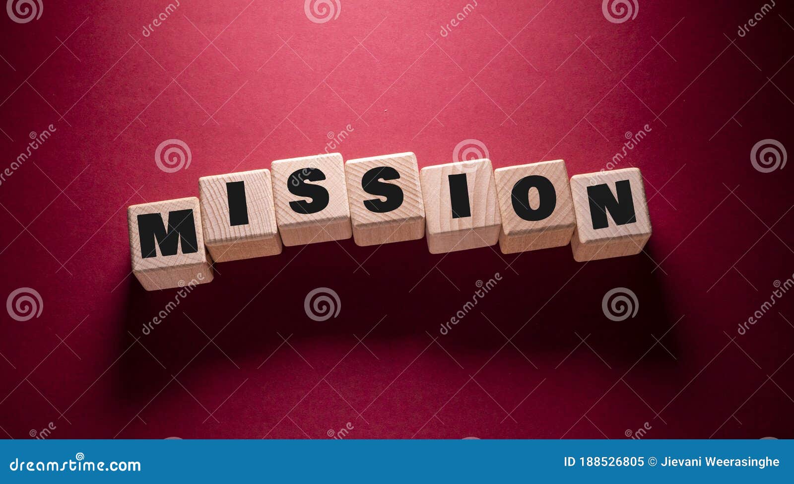 Mission Word with Wooden Cubes Stock Image - Image of corporate ...