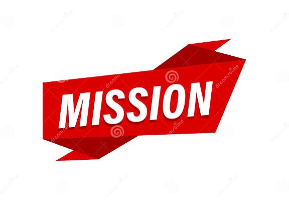 Mission Written, Red Flat Banner Mission Stock Vector - Illustration of ...