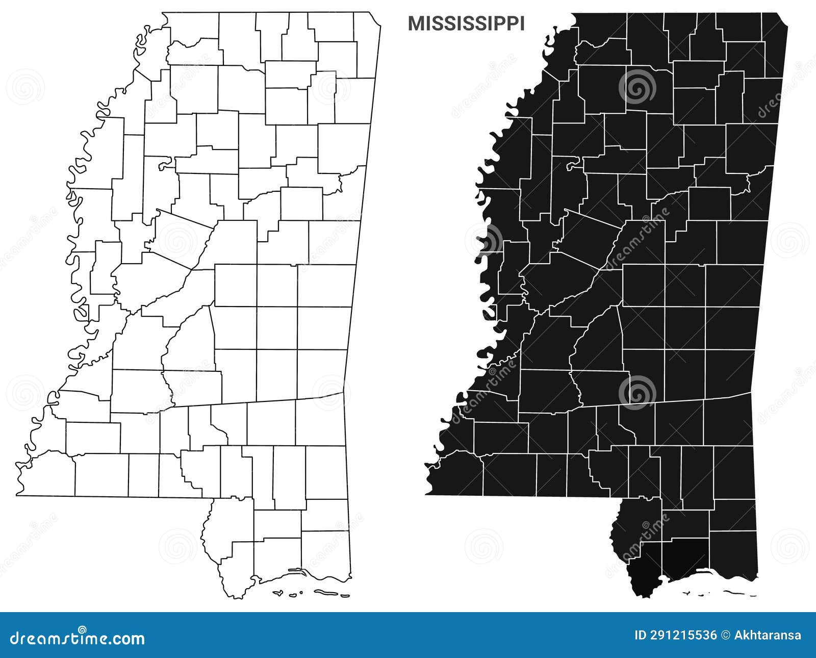 Mississippi's Counties Map And Congressional Districts Since 2023 Map ...