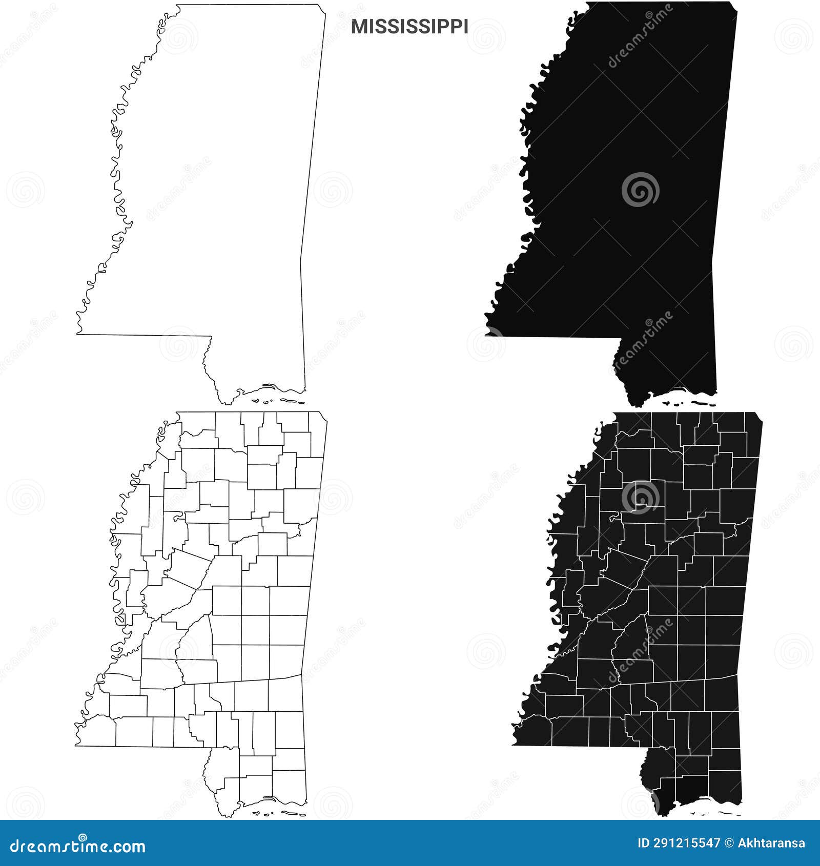 Mississippi's Counties Map And Congressional Districts Since 2023 Map ...