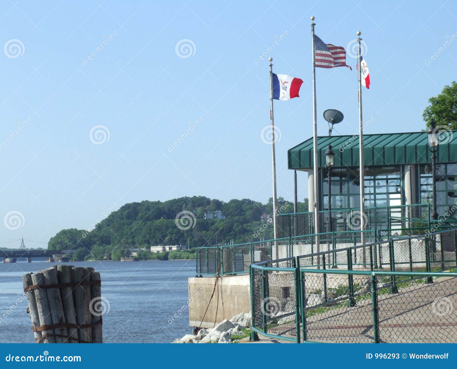 Mississippi River Harbor stock image. Image of summer, flags - 996293