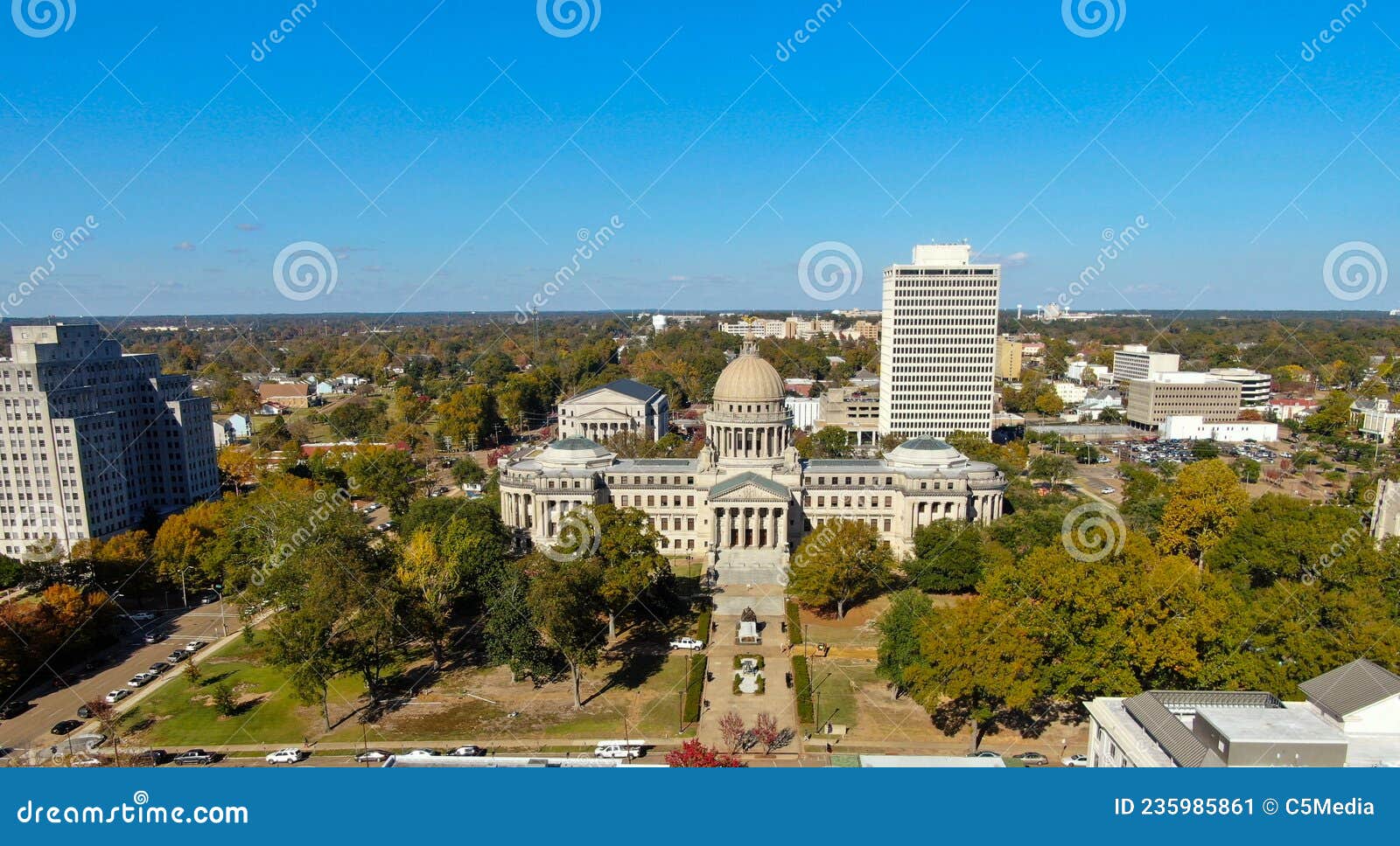 The Mississippi State Capitol Building in Downtown Jackson, MS Stock ...