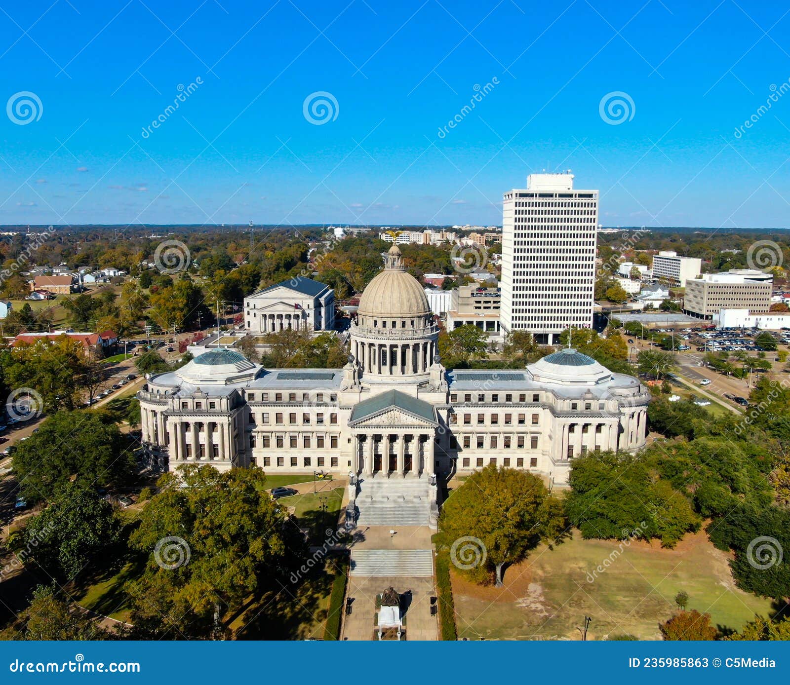 The Mississippi State Capitol Building in Downtown Jackson, MS Stock ...