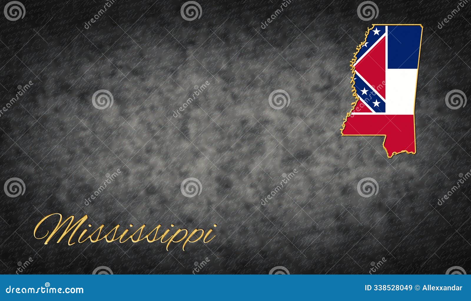 Mississippi Symbols, Map of Mississippi Stock Image - Image of river ...