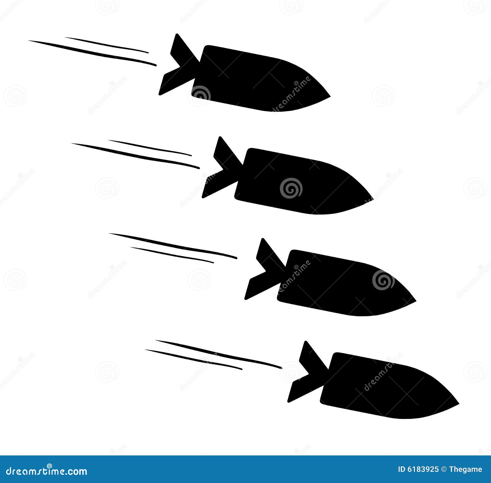 Missles falling stock illustration. Illustration of rockets - 6183925