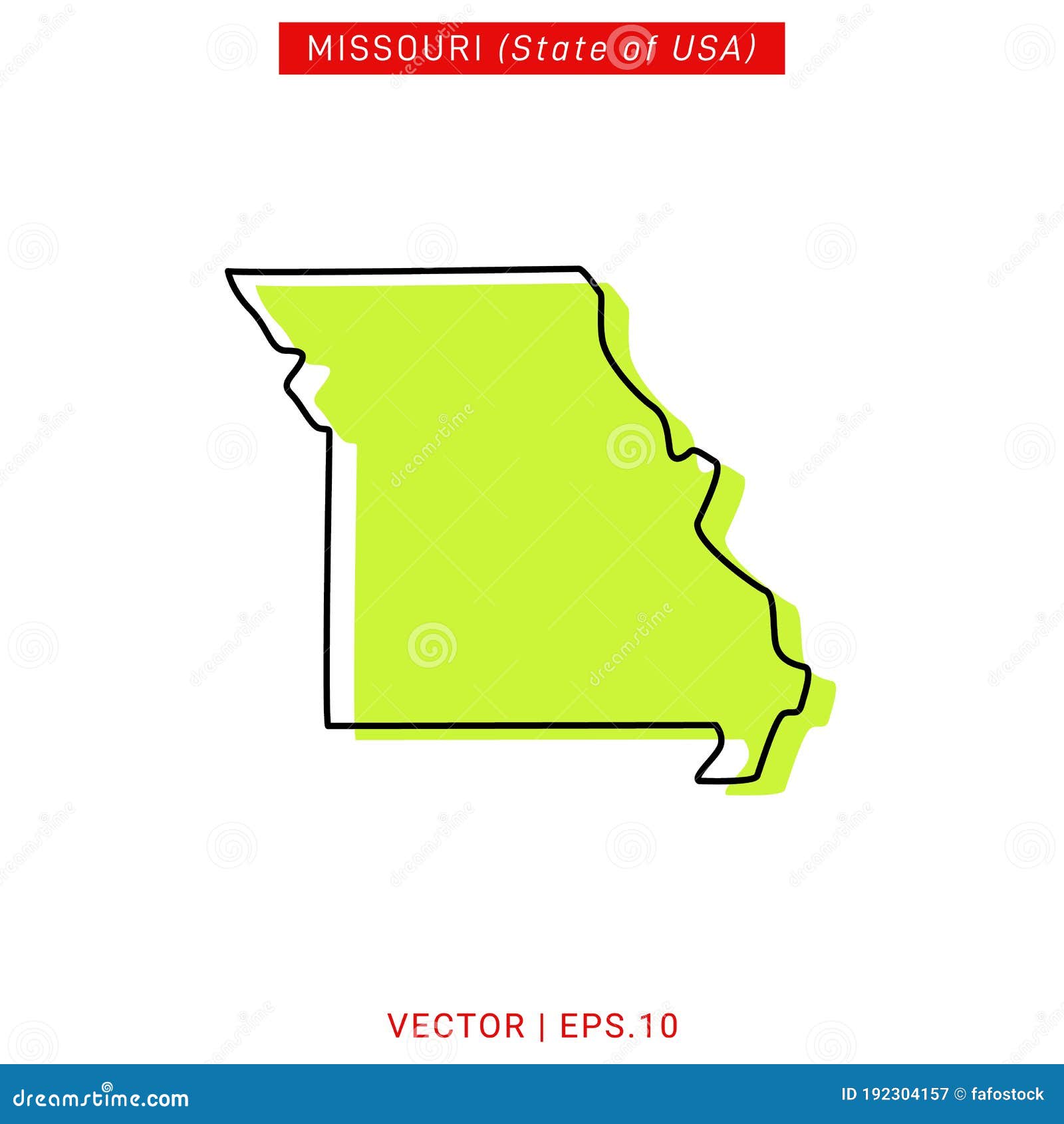 Missouri Map Vector Design Template. Stock Vector - Illustration of ...