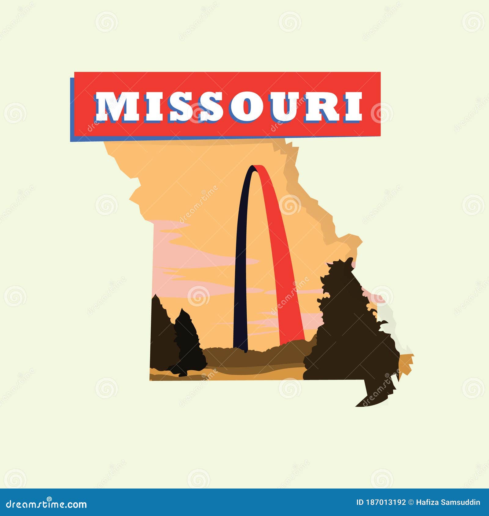 Missouri Map. Vector Illustration Decorative Design Editorial ...