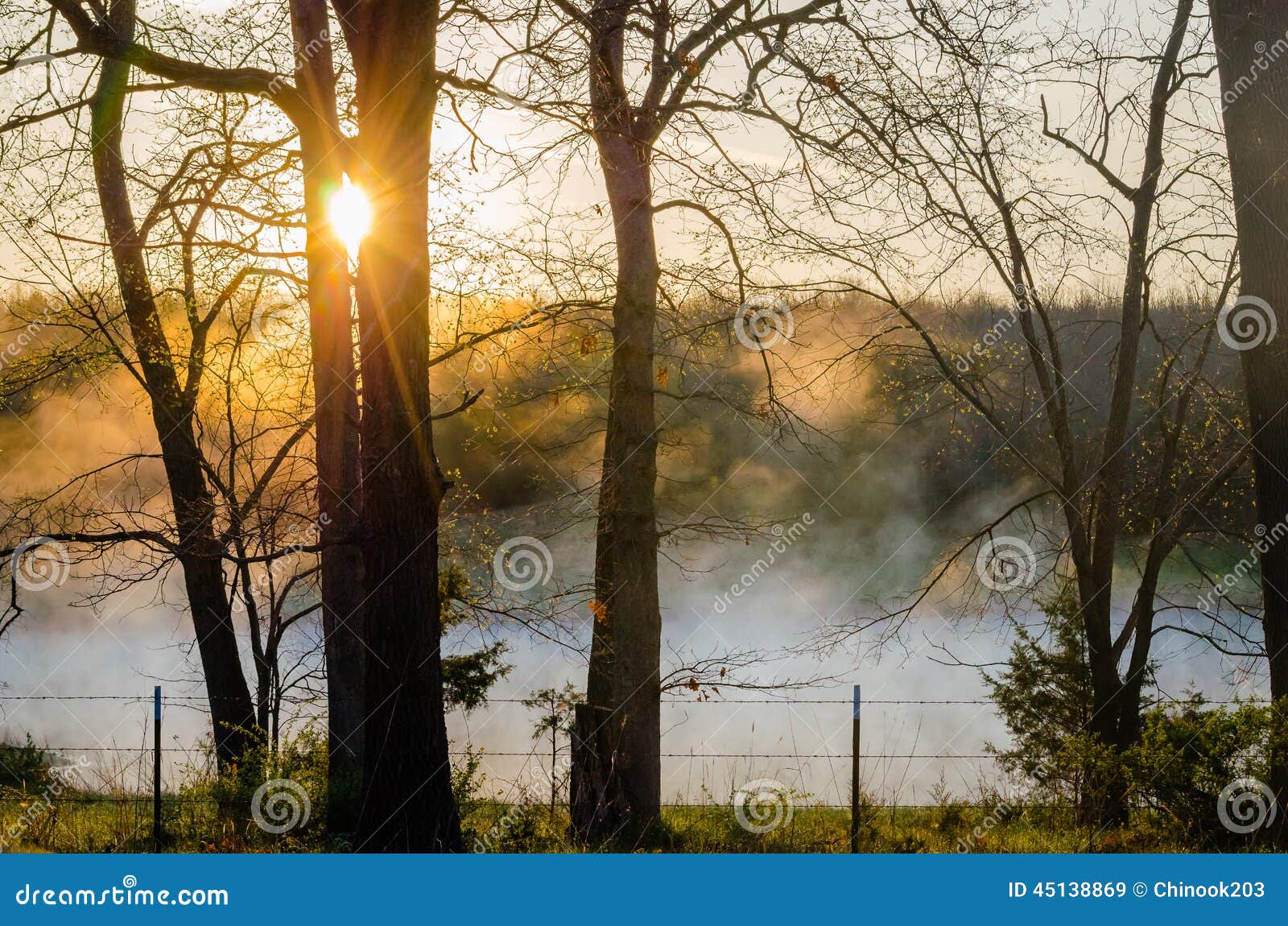 Missouri Spring Sunrise stock image. Image of cool, landscape - 45138869