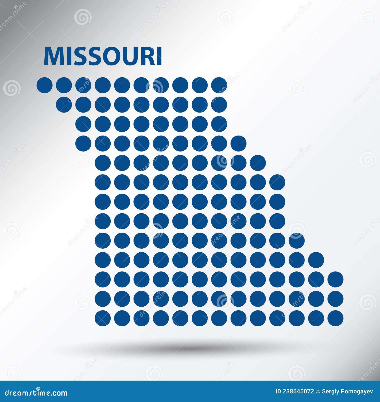 Missouri State Abstract Dotted Map Stock Vector - Illustration of ...