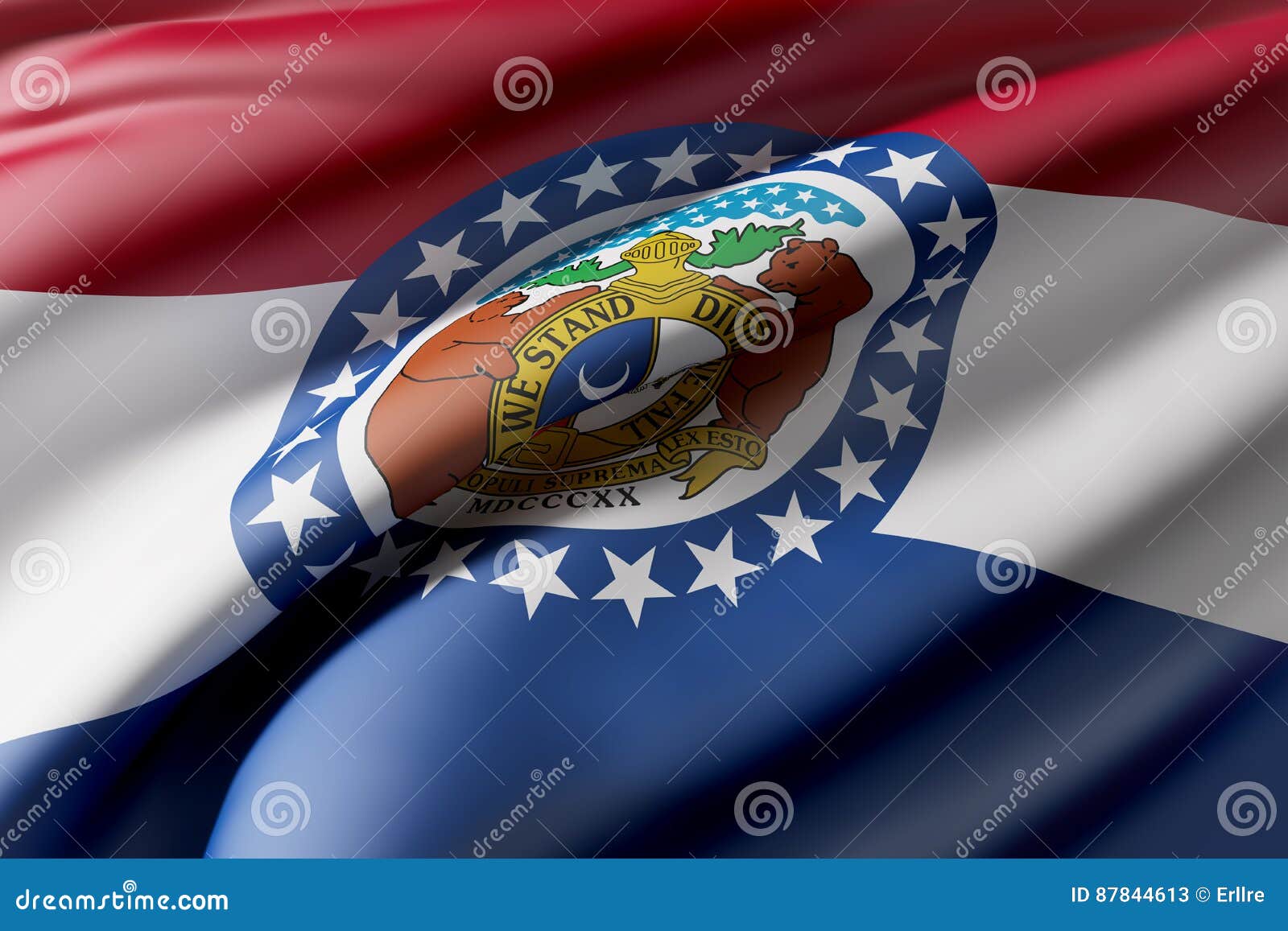 Missouri State flag stock illustration. Illustration of background ...
