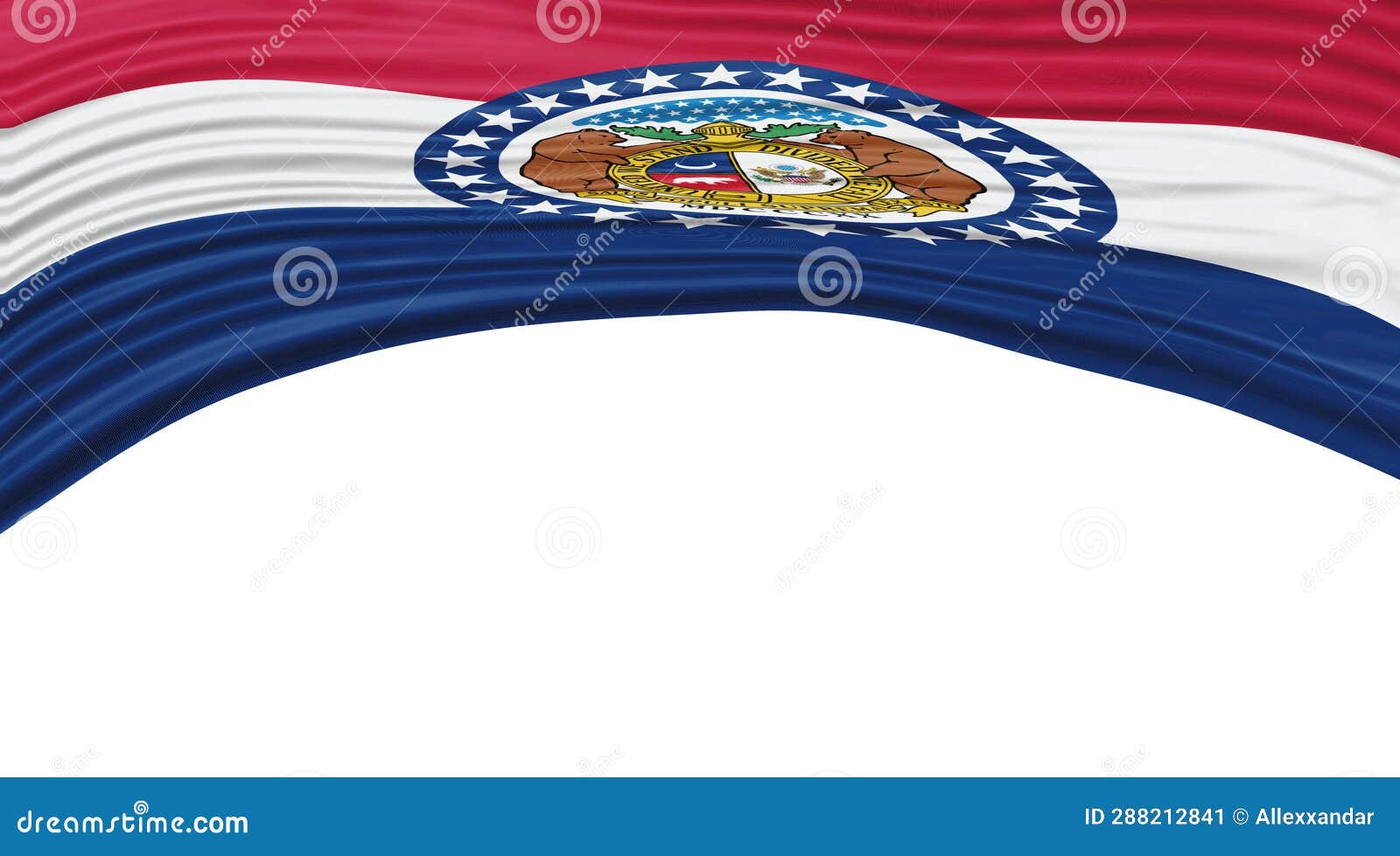 Missouri State Flag Wave, Missouri Flag Stock Illustration ...