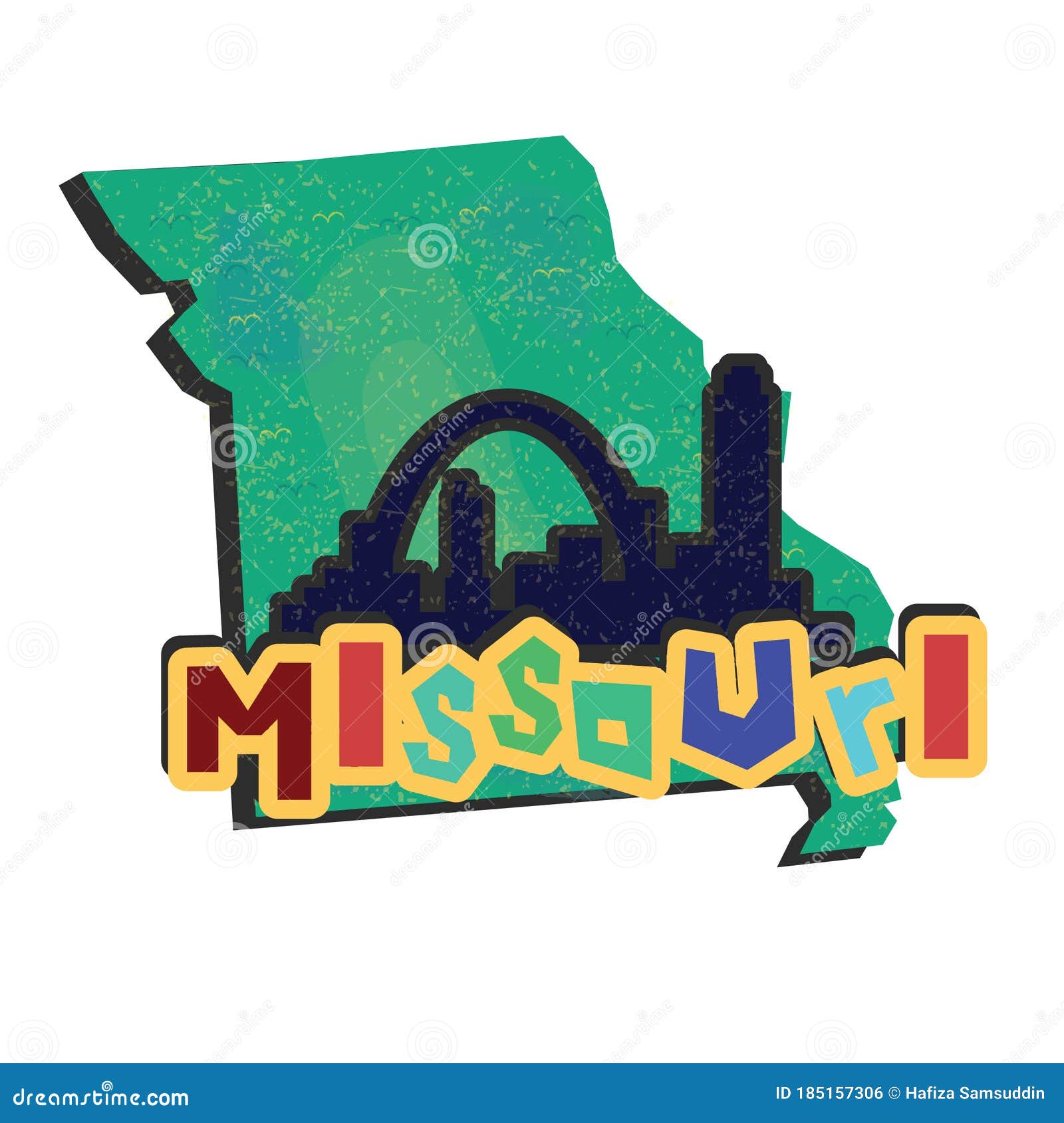 Missouri State Map. Vector Illustration Decorative Design Stock Vector ...