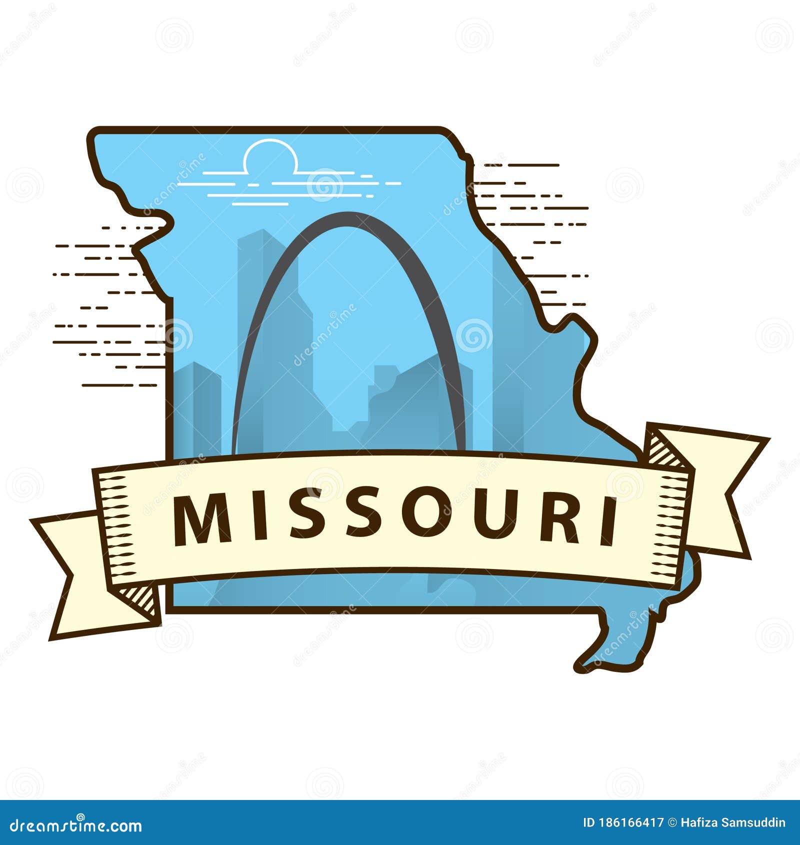 Missouri State Map. Vector Illustration Decorative Design Stock Vector ...