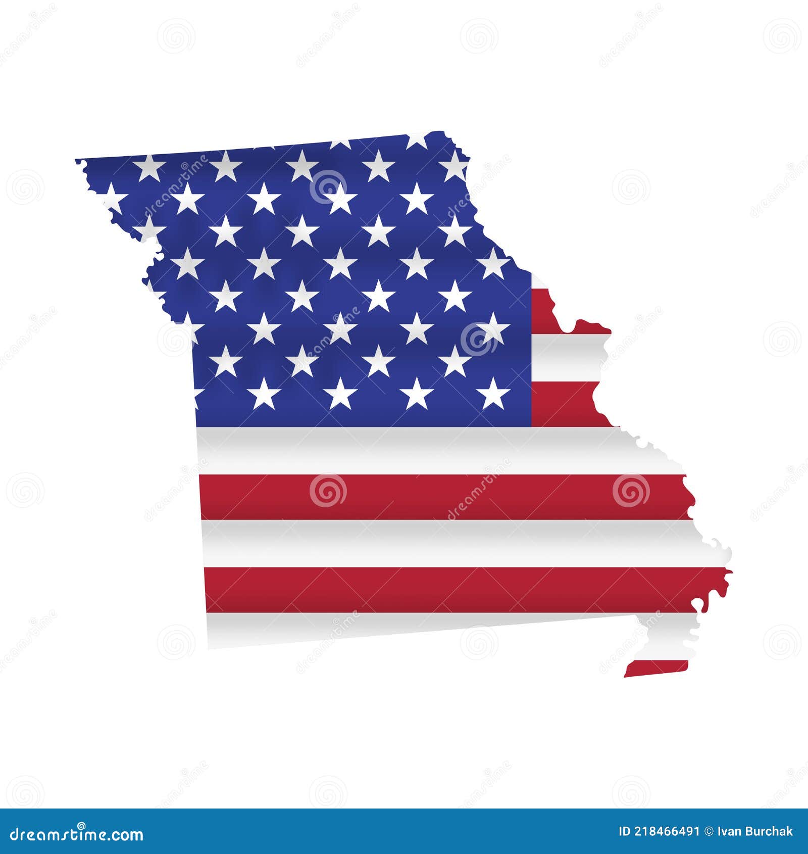 Missouri US State Flag Map Vector Isolated Stock Vector - Illustration ...