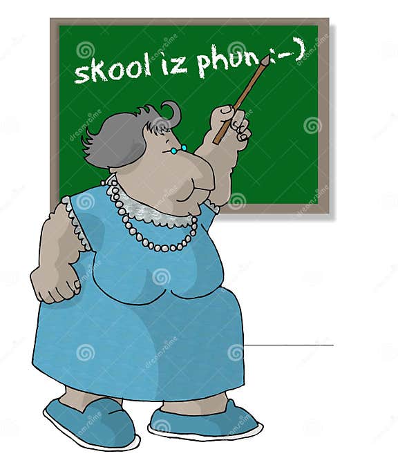 Misspelling stock illustration. Illustration of teacher - 46600
