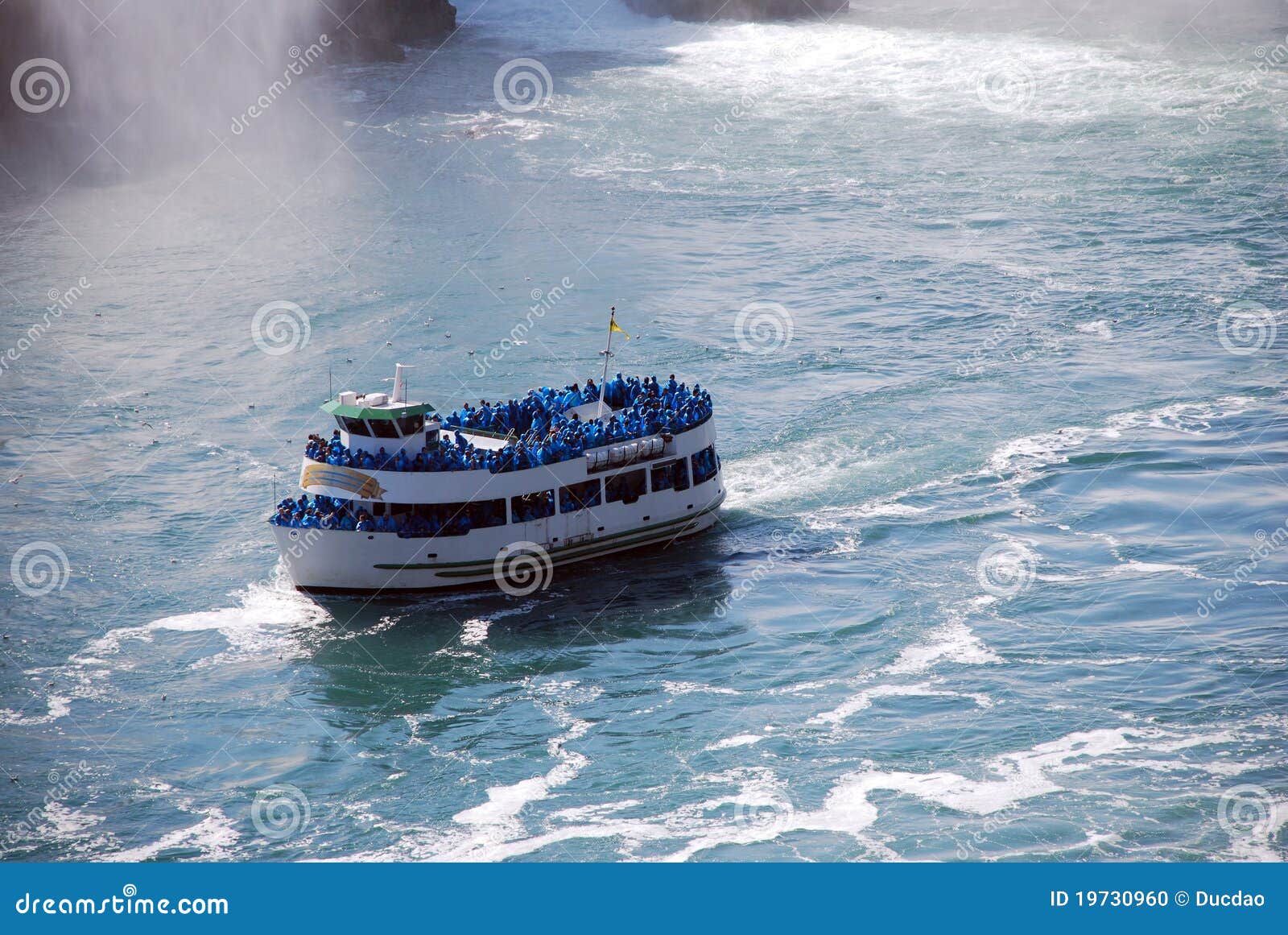 Mist boat at Niagara Falls stock photo. Image of rapids - 19730960