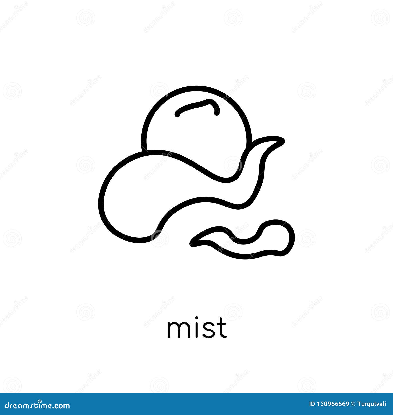 Mist icon from collection. stock vector. Illustration of weather ...