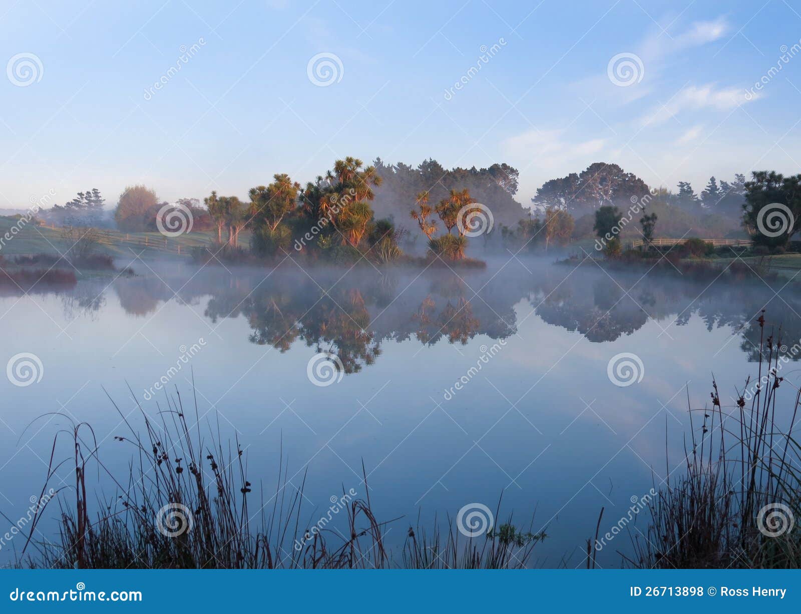 Mist Lake stock photo. Image of cram, reflection, pond - 26713898