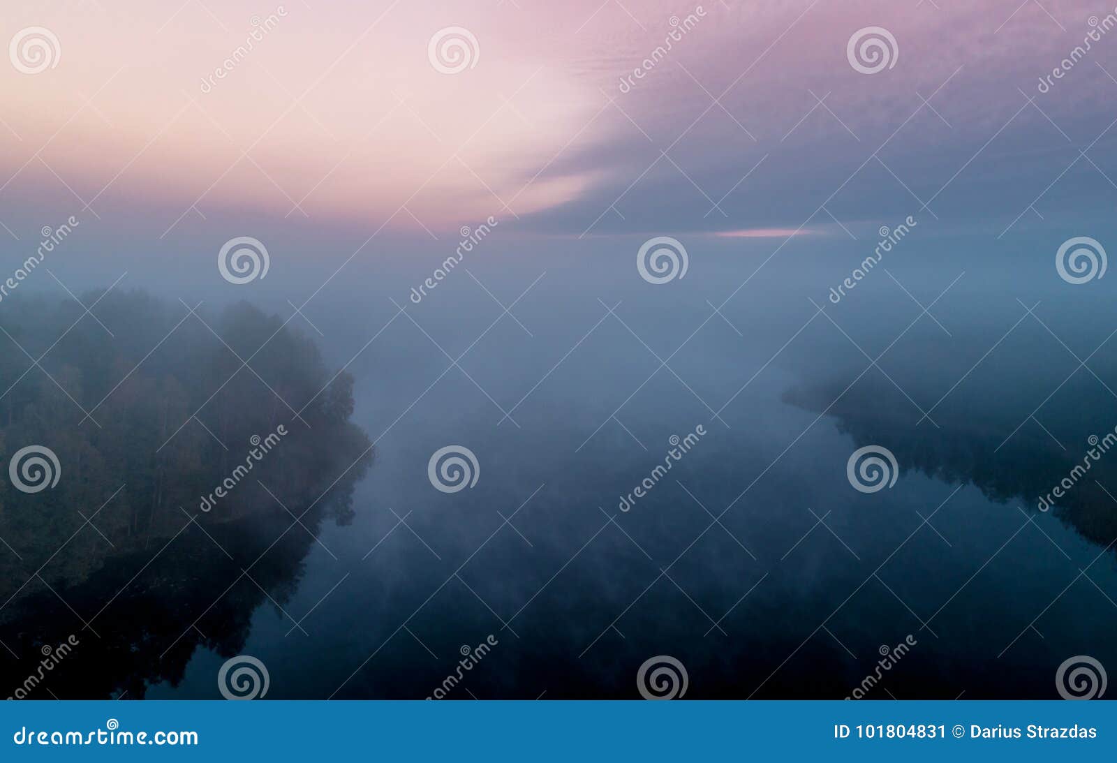 Mist over the lake stock image. Image of baltic, morning - 101804831
