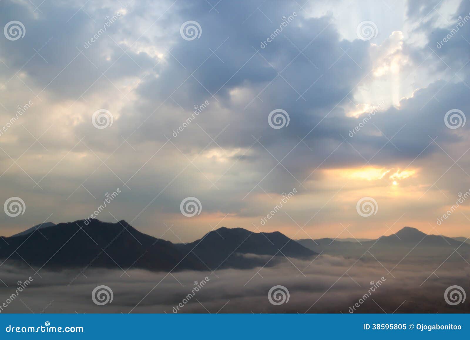 Mist over the mountains stock image. Image of beauty - 38595805