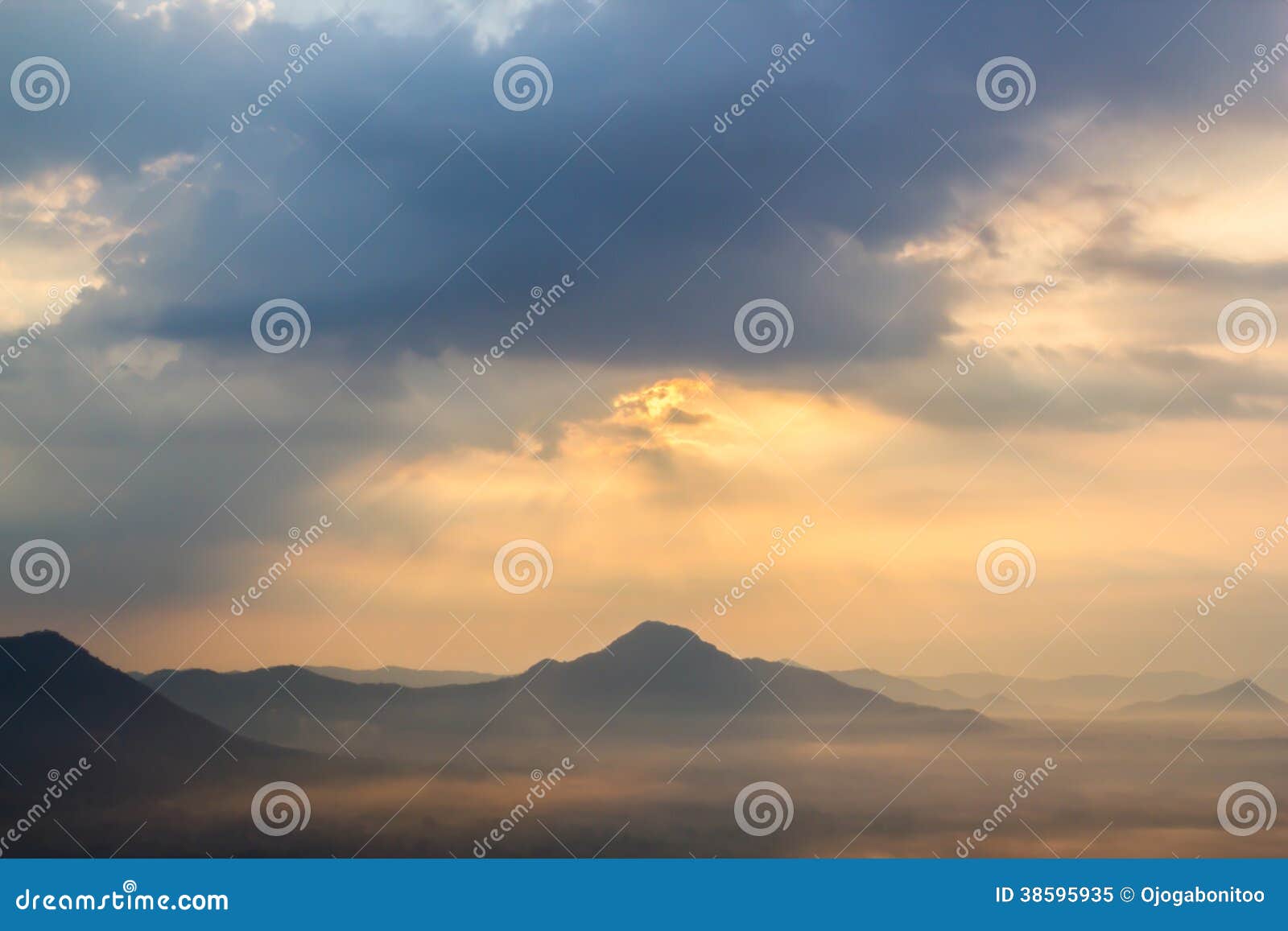 Mist over the mountains stock image. Image of black, green - 38595935