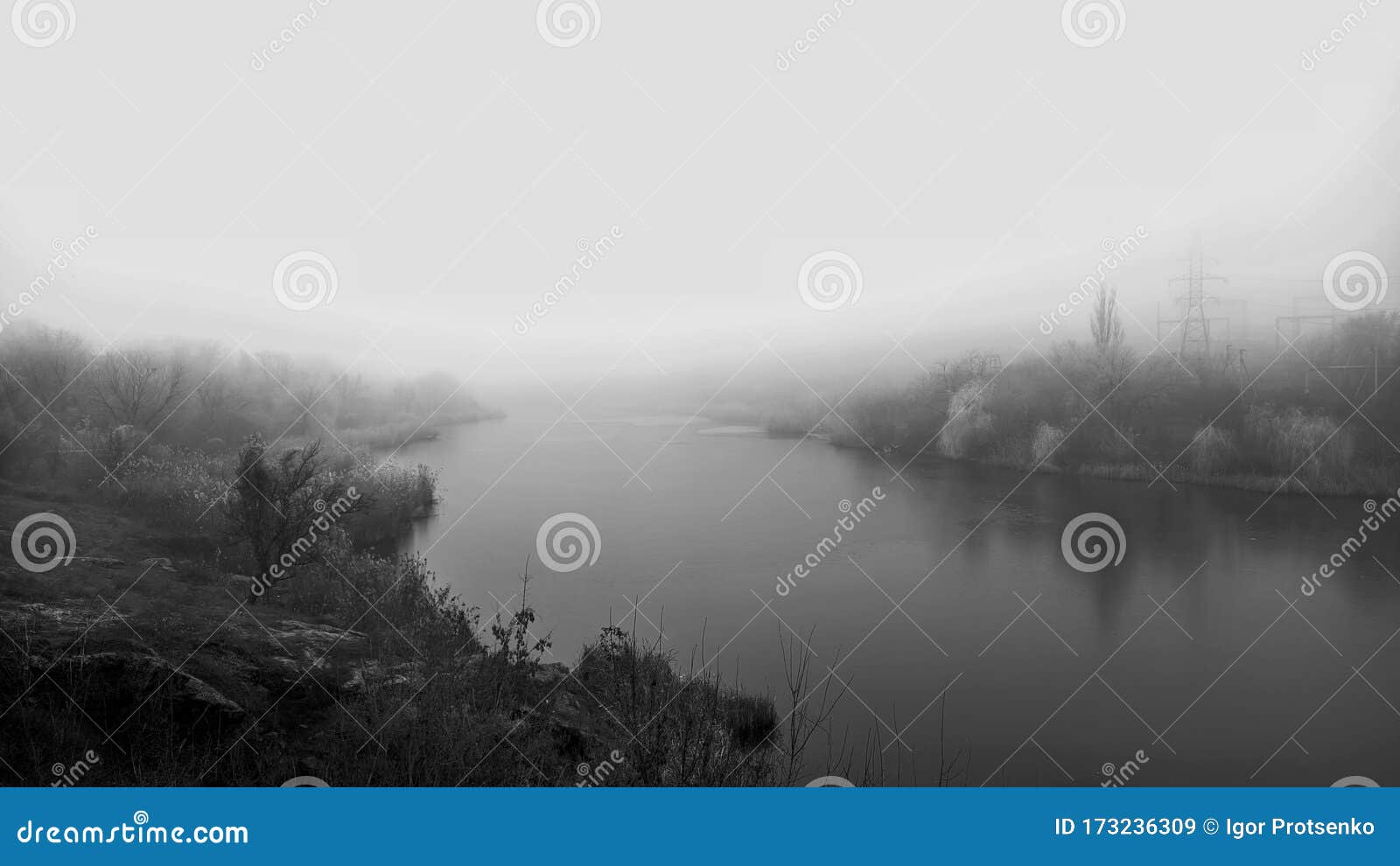 Mist stock image. Image of river, mist, cloudy, winter - 173236309
