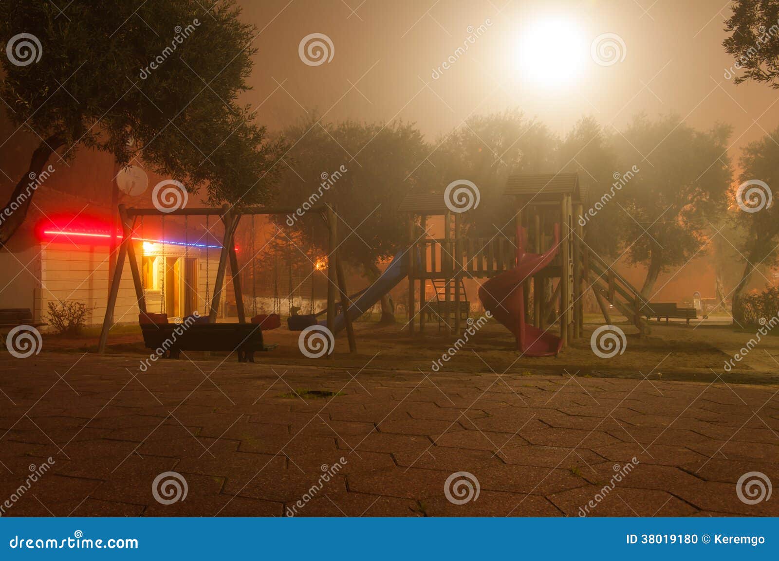 Mist in the Park stock photo. Image of deep, mysterious - 38019180