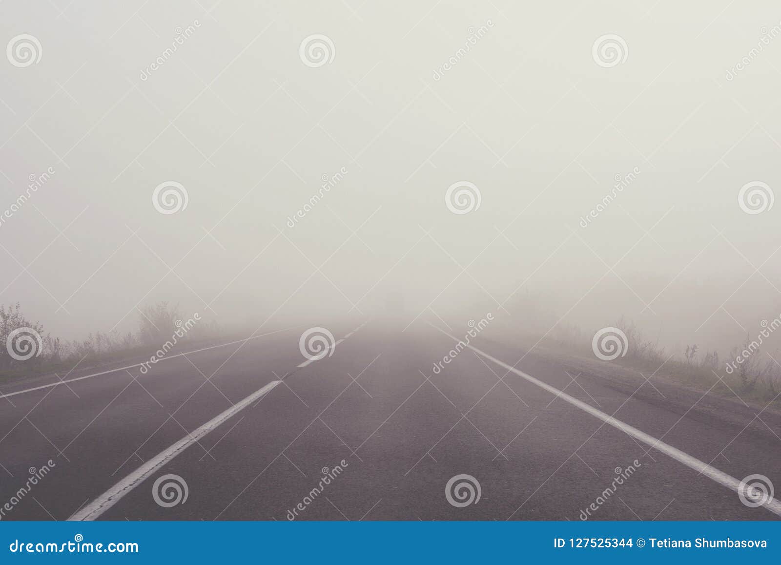 Mist on the Road. Soft Focus Stock Photo - Image of road, mist: 127525344