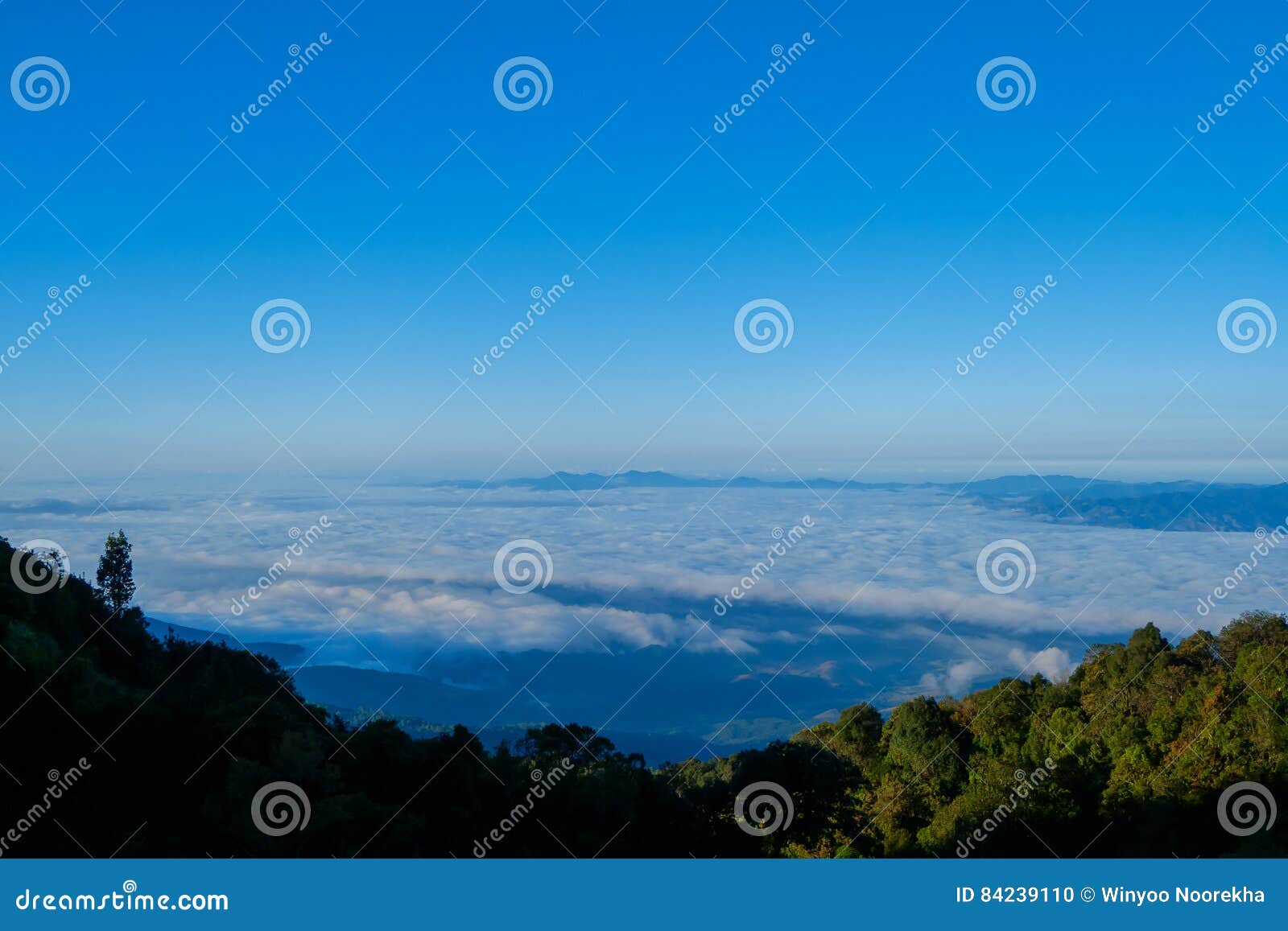Mist and sky. stock photo. Image of background, thailand - 84239110