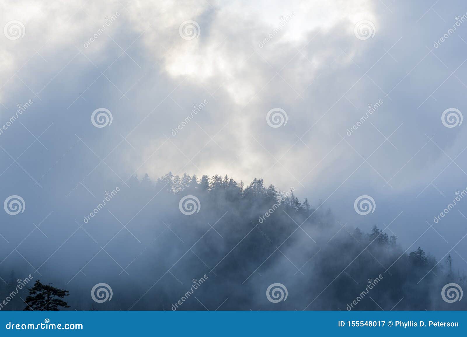 Mist and Smoke Rises from the Hills at Great Smoky Mountains National ...