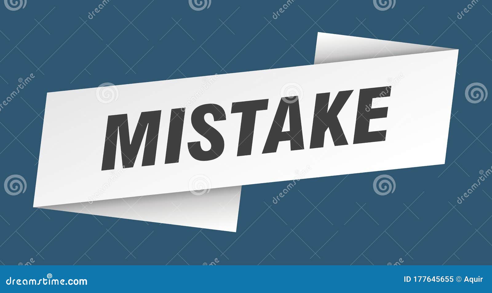 Mistake Banner Template. Mistake Ribbon Label Stock Vector ...