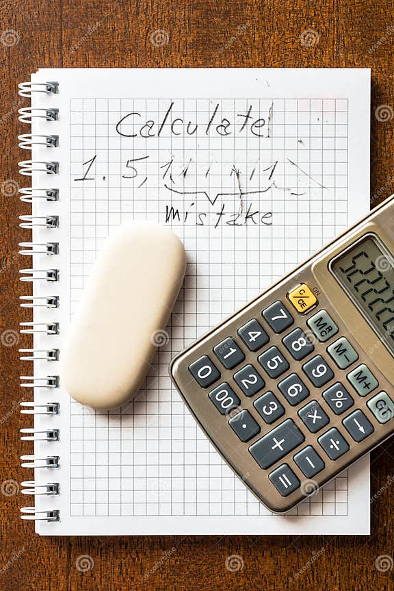 Mistake in the Calculations Stock Image - Image of blackboard, document ...
