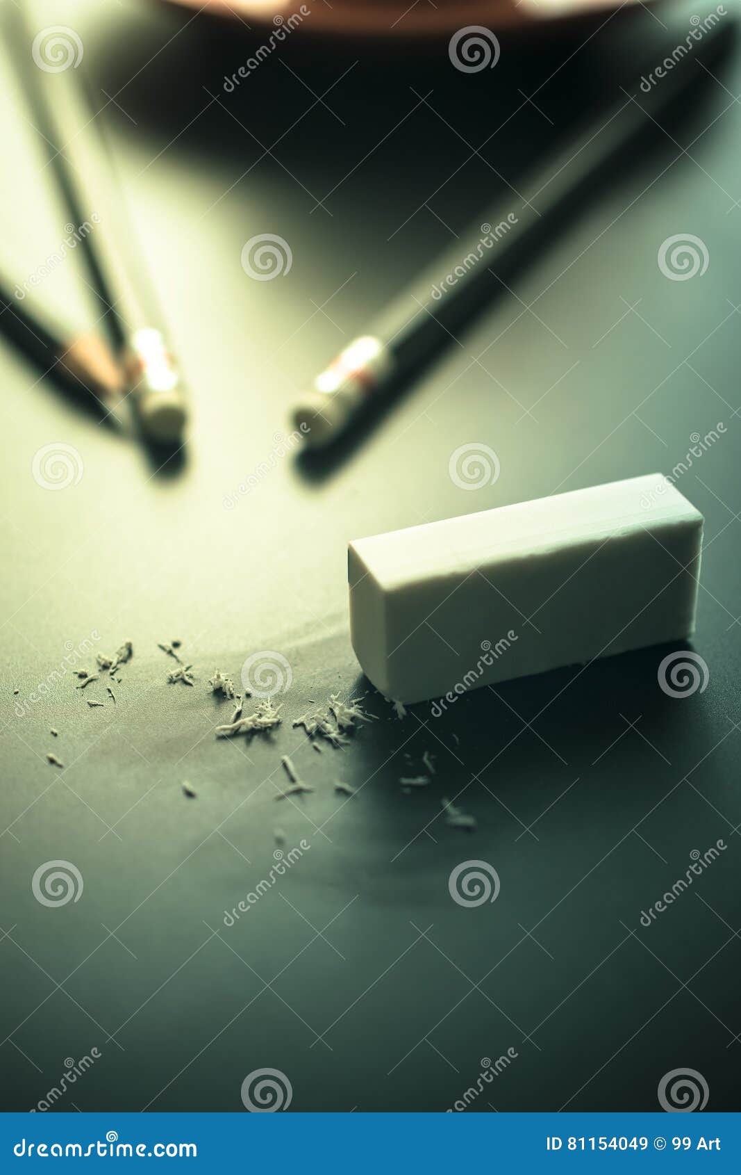 Mistake Concept, Rubber Eraser on Black Table Erase Mistake Back Stock ...