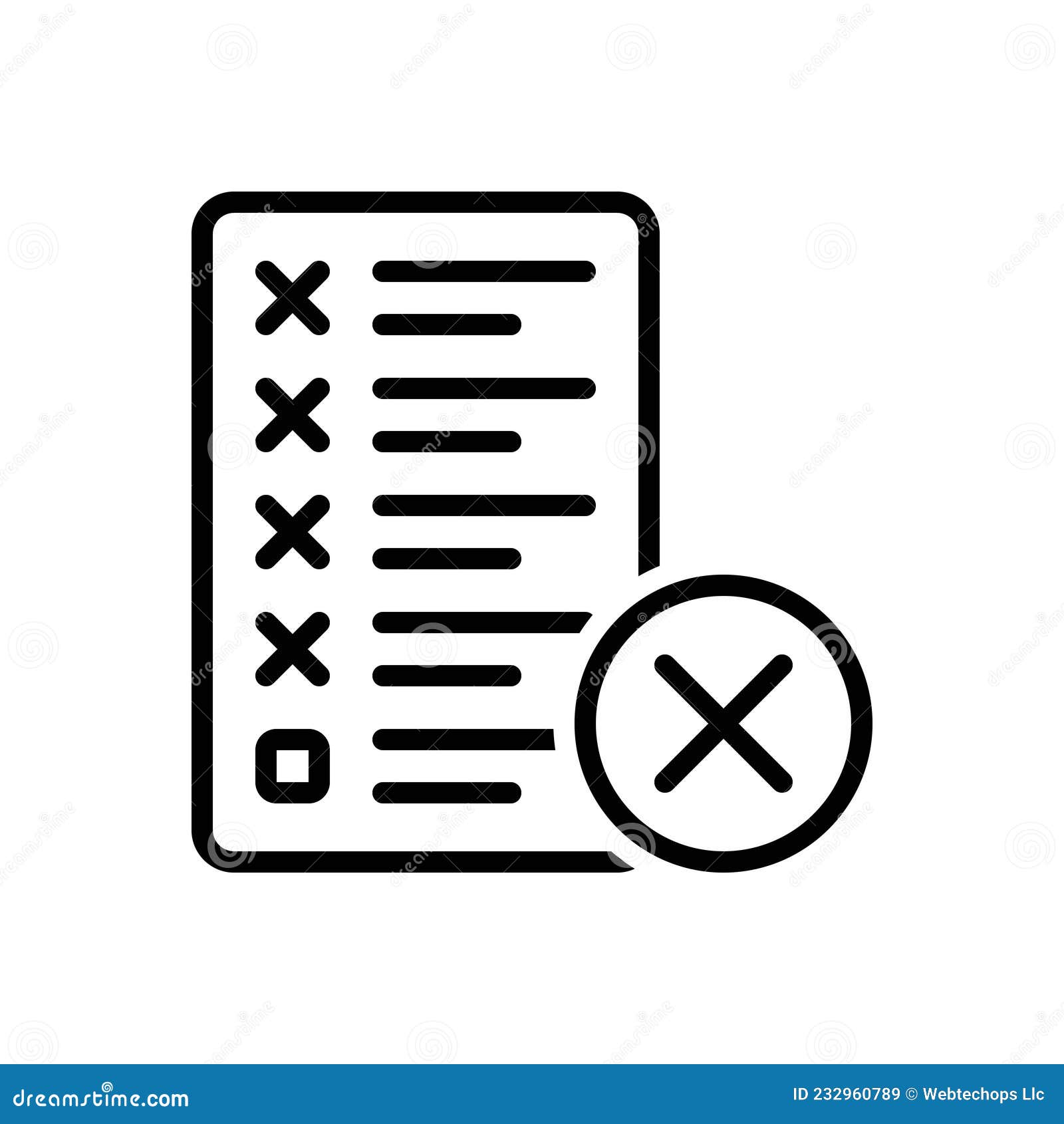 Black Line Icon for Mistake, Error and Message Stock Vector ...
